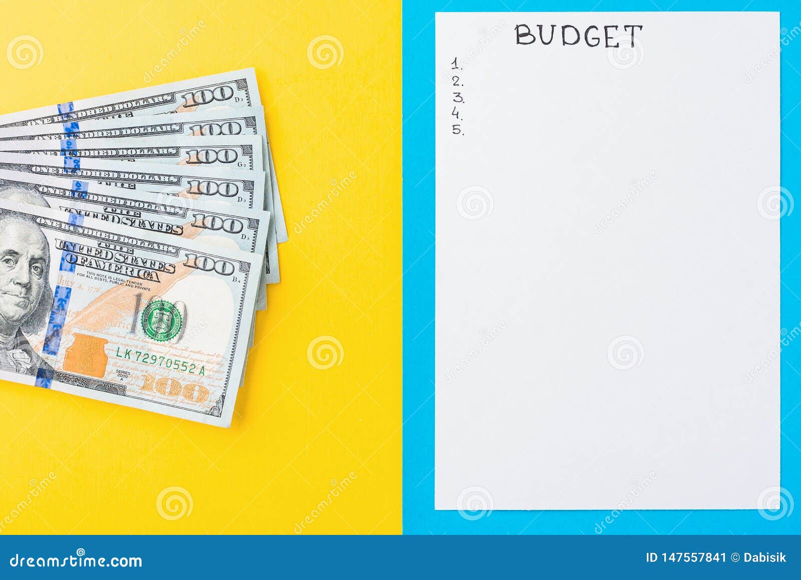 Planning Budget Concept. Notepad with Word Budget and Dollar Bills on a ...