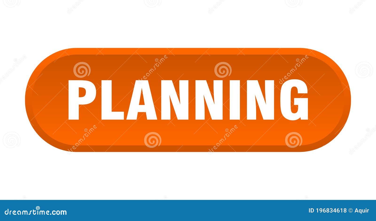 Planning Button. Rounded Sign on White Background Stock Vector ...