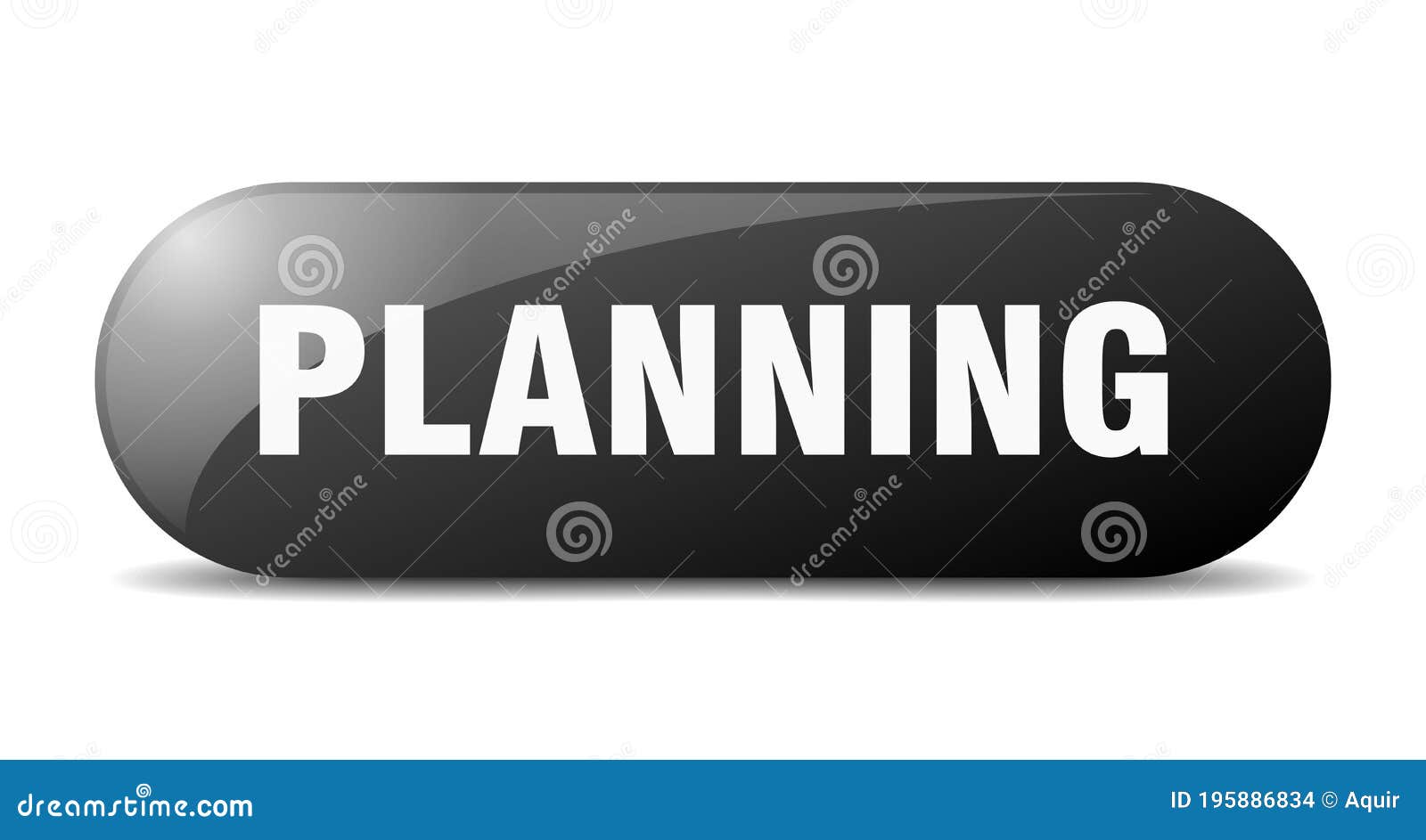 Planning Button. Sticker. Banner. Rounded Glass Sign Stock Vector ...
