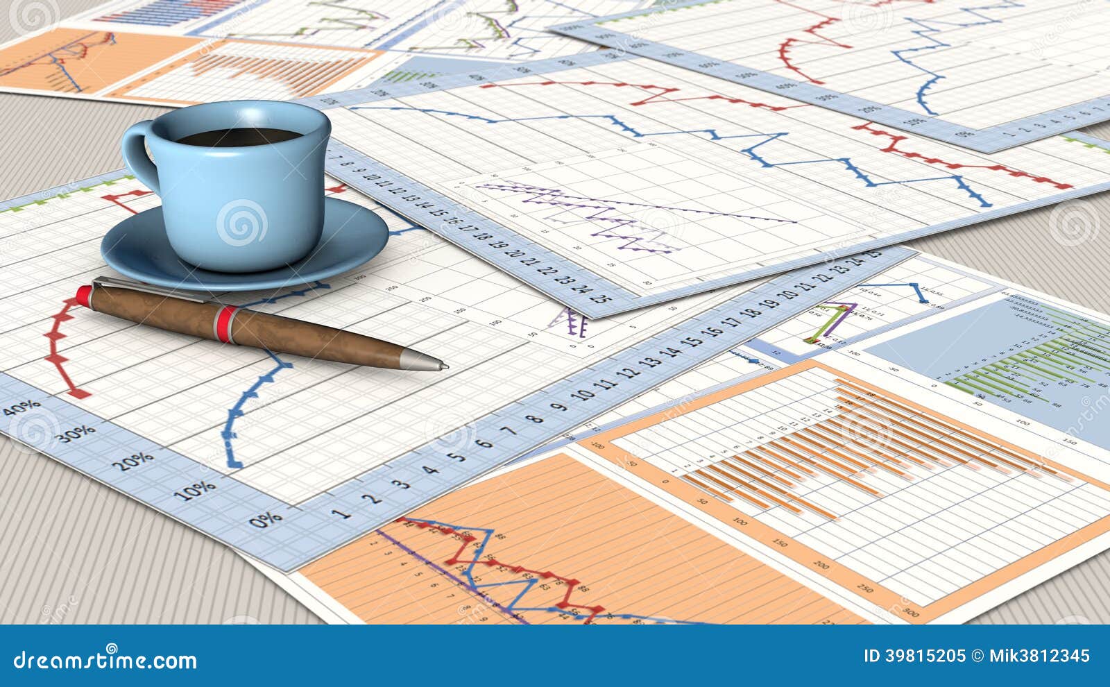Planning And Charts Line Icons Signs Set. Design Collection Of Planning ...