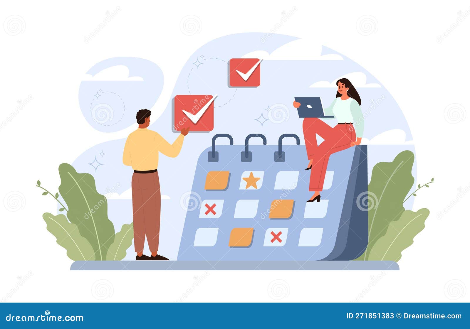 Planning Concept. Setting a Goal and Following Schedule Stock Vector ...