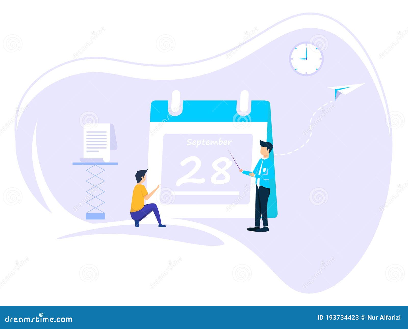 Planning Concept. Time Schedule by Showing the Time Schedule Stock ...