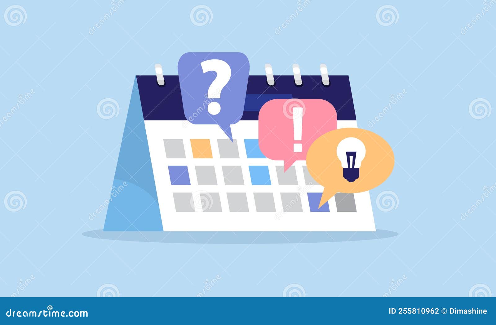 Planning Concept. Work Tasks, Making Schedule Using Calendar Stock ...