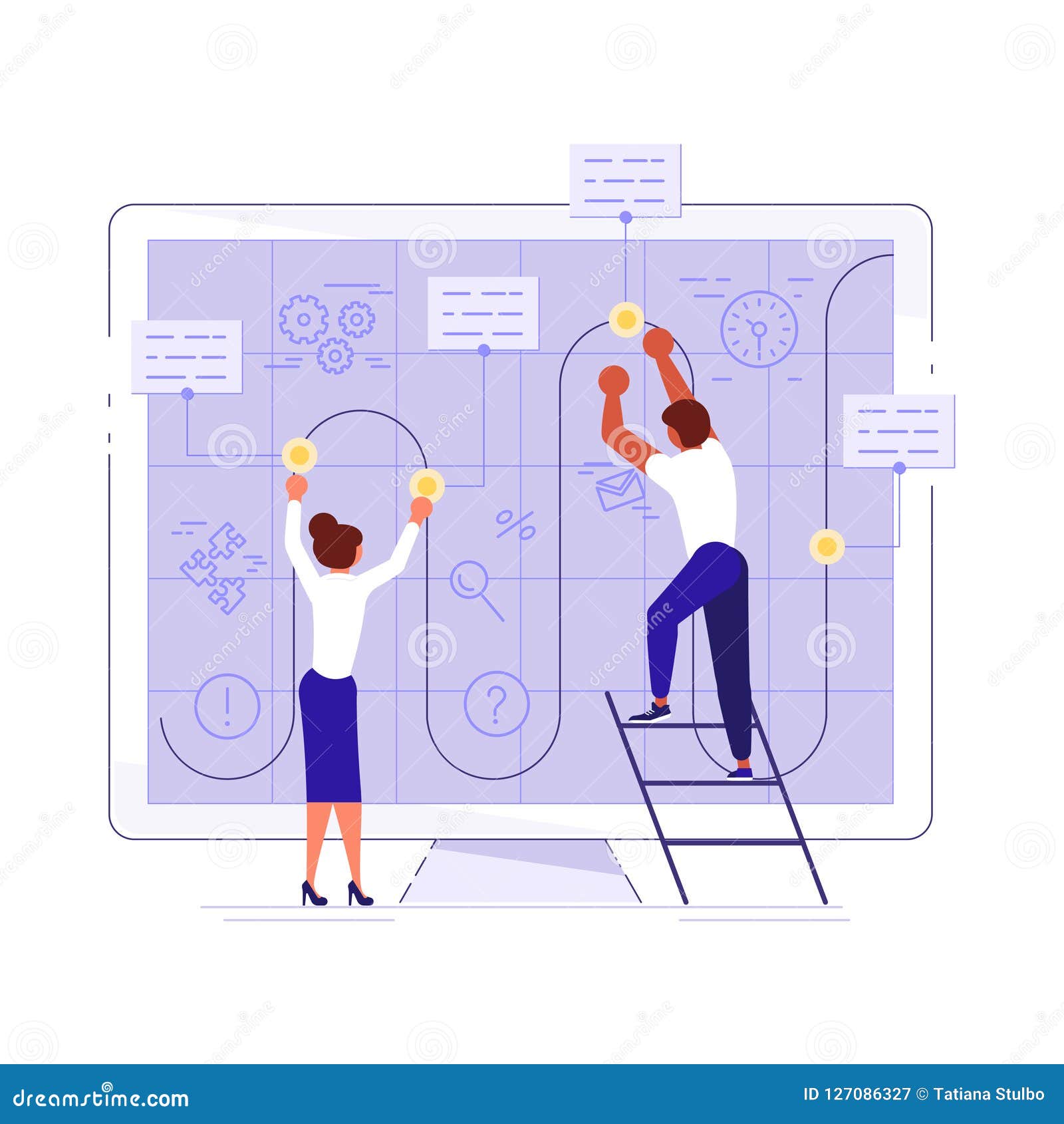 Planning Development of Ideas Concept Stock Vector - Illustration of ...