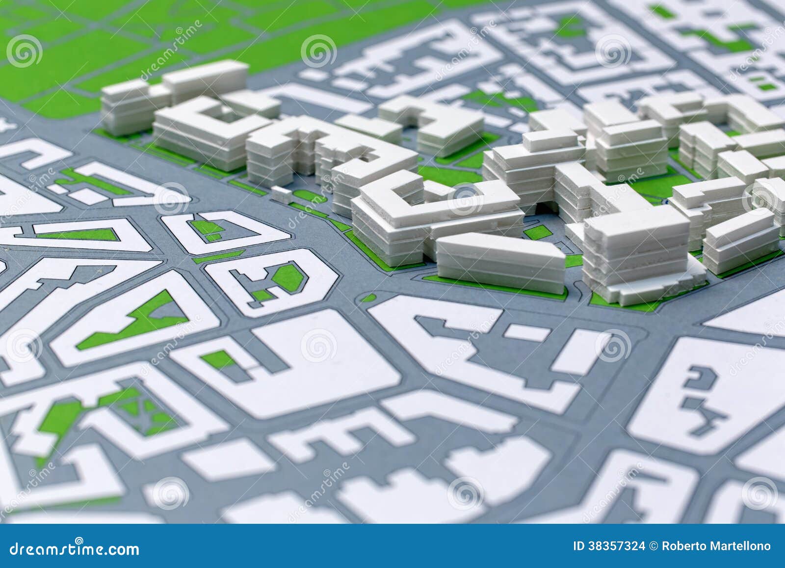 Planning a Disctrict, Map stock photo. Image of industry - 38357324