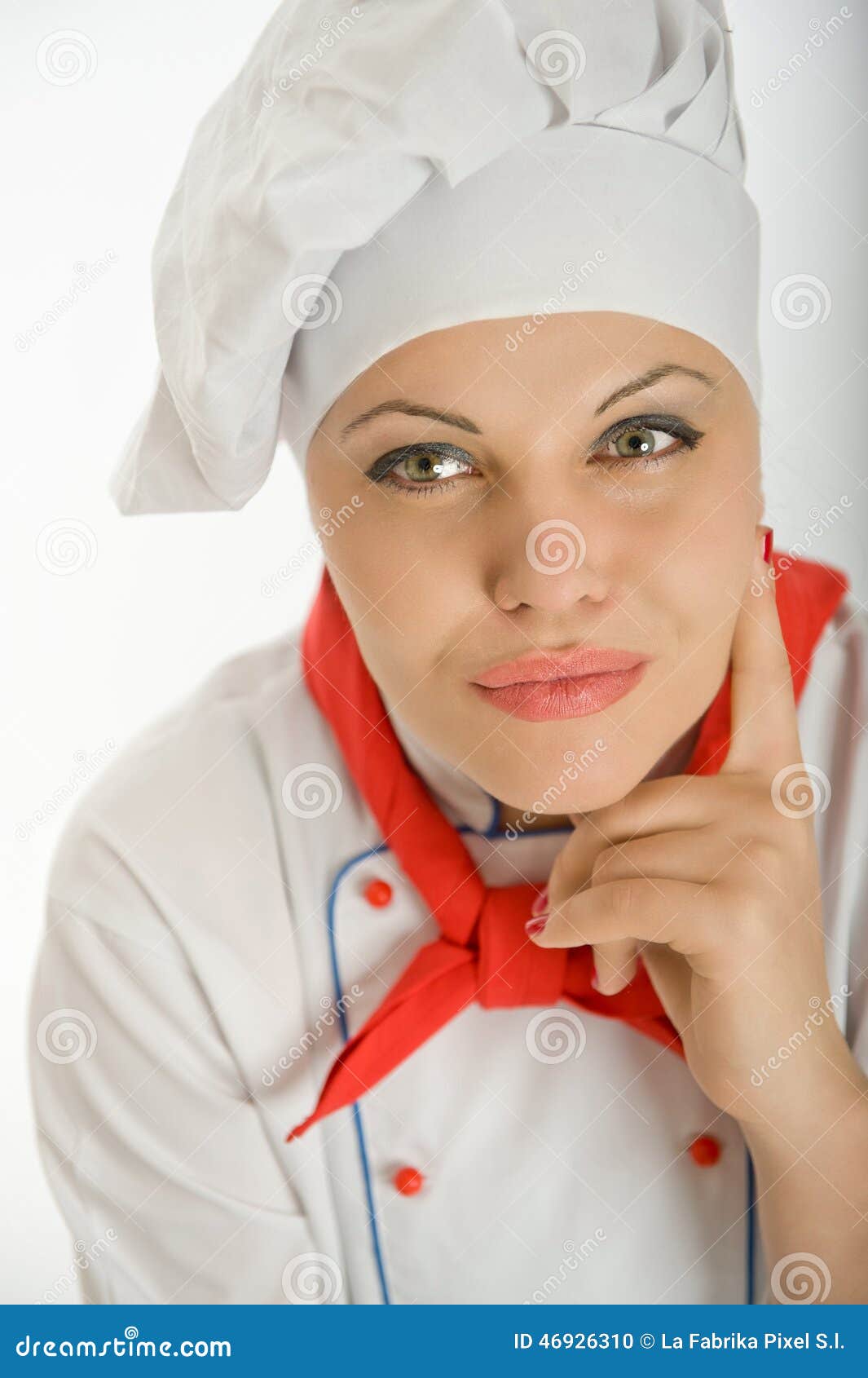 Planning female chef stock photo. Image of white, attractive - 46926310
