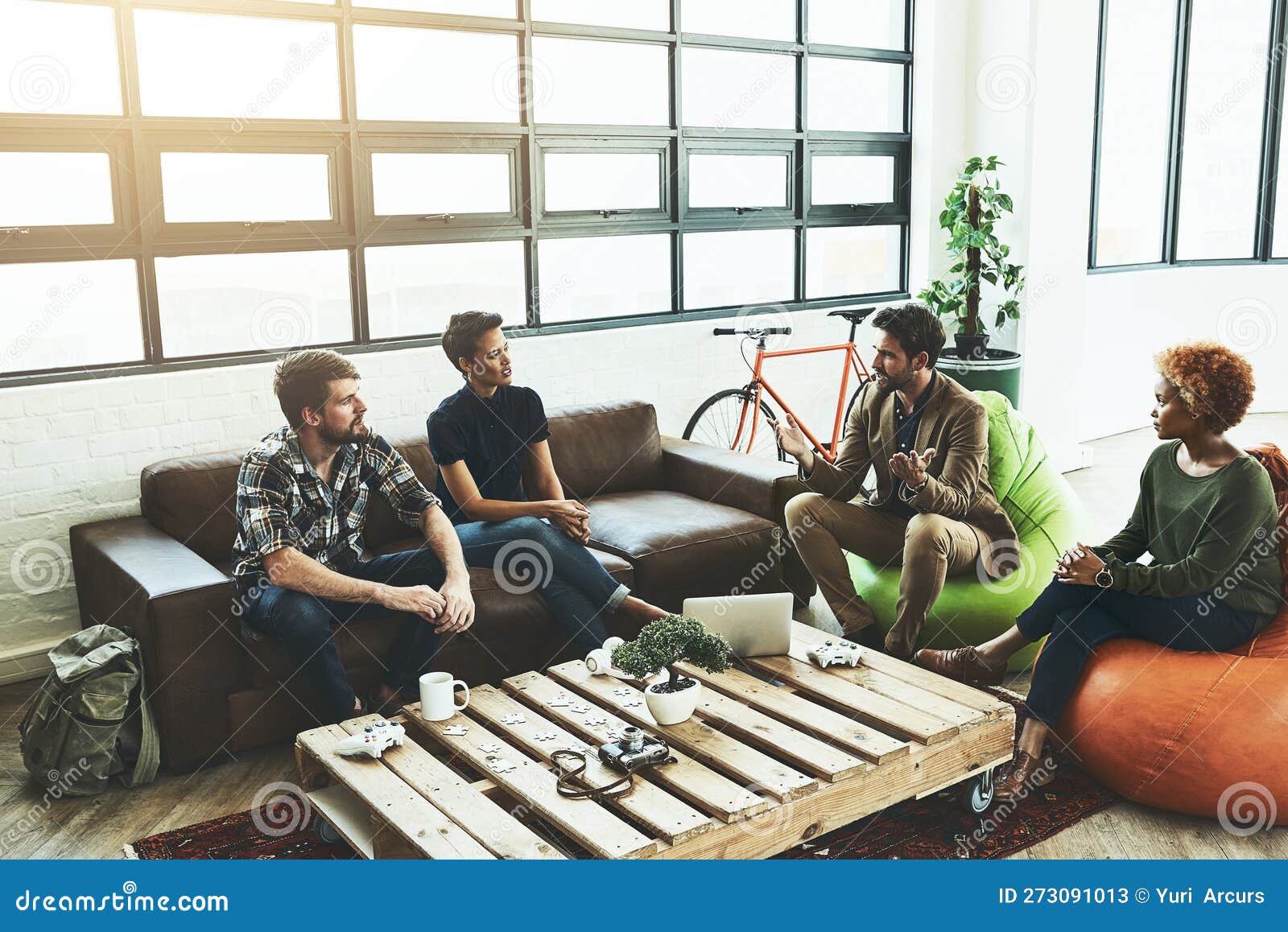 Planning is the First Step. a Group of Young Designers Having a ...