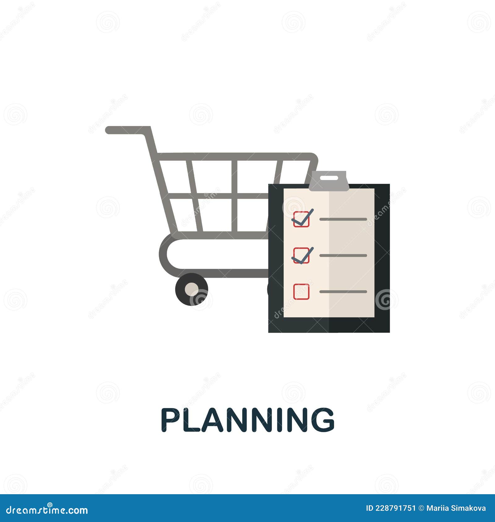 Planning Flat Icon. Simple Sign from Procurement Process Collection ...