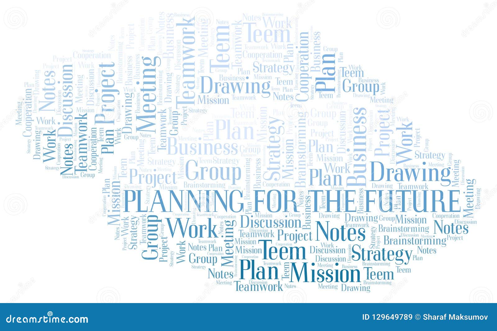 Planning for the Future Word Cloud. Stock Illustration - Illustration ...