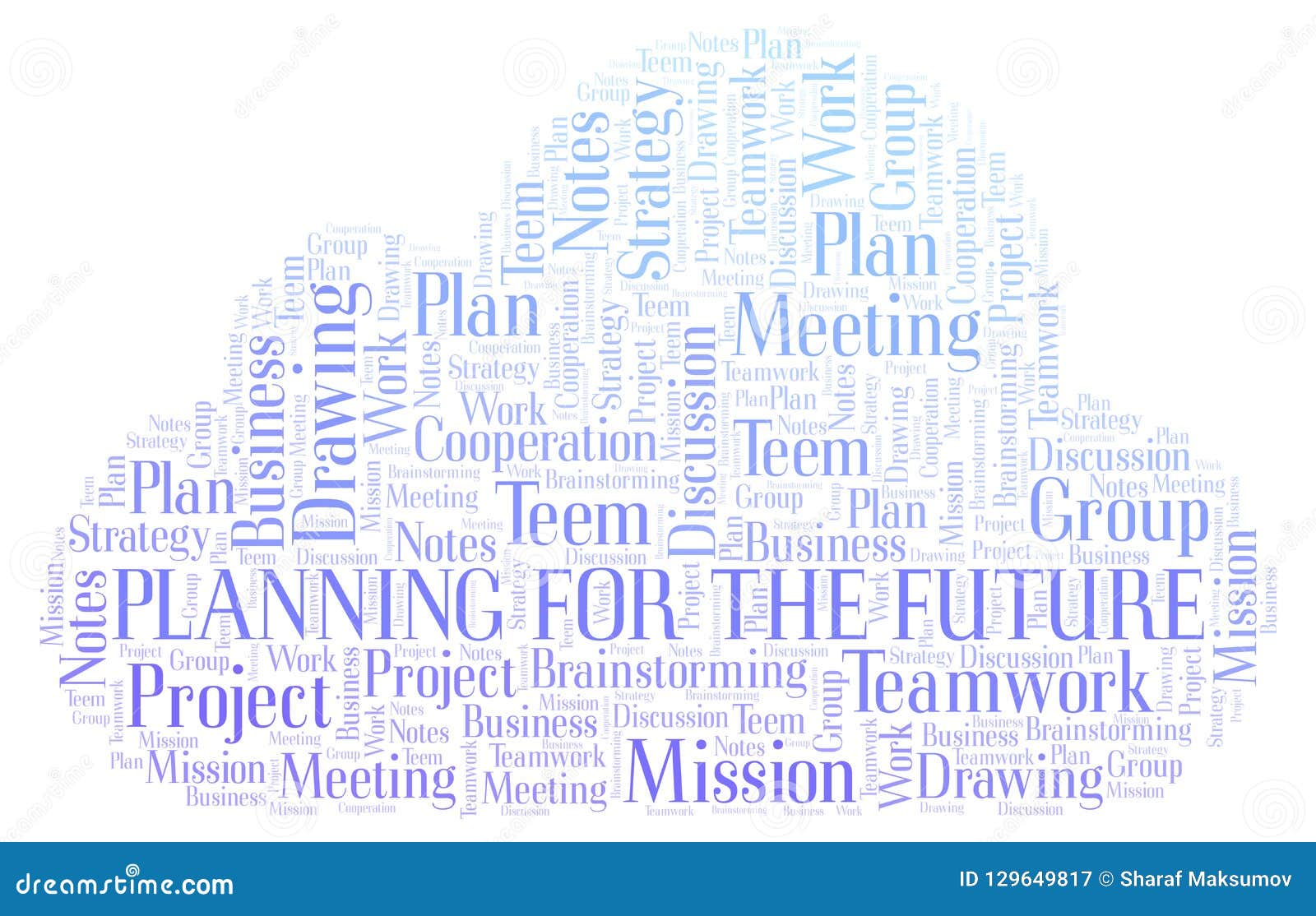 Planning for the Future Word Cloud. Stock Illustration - Illustration ...