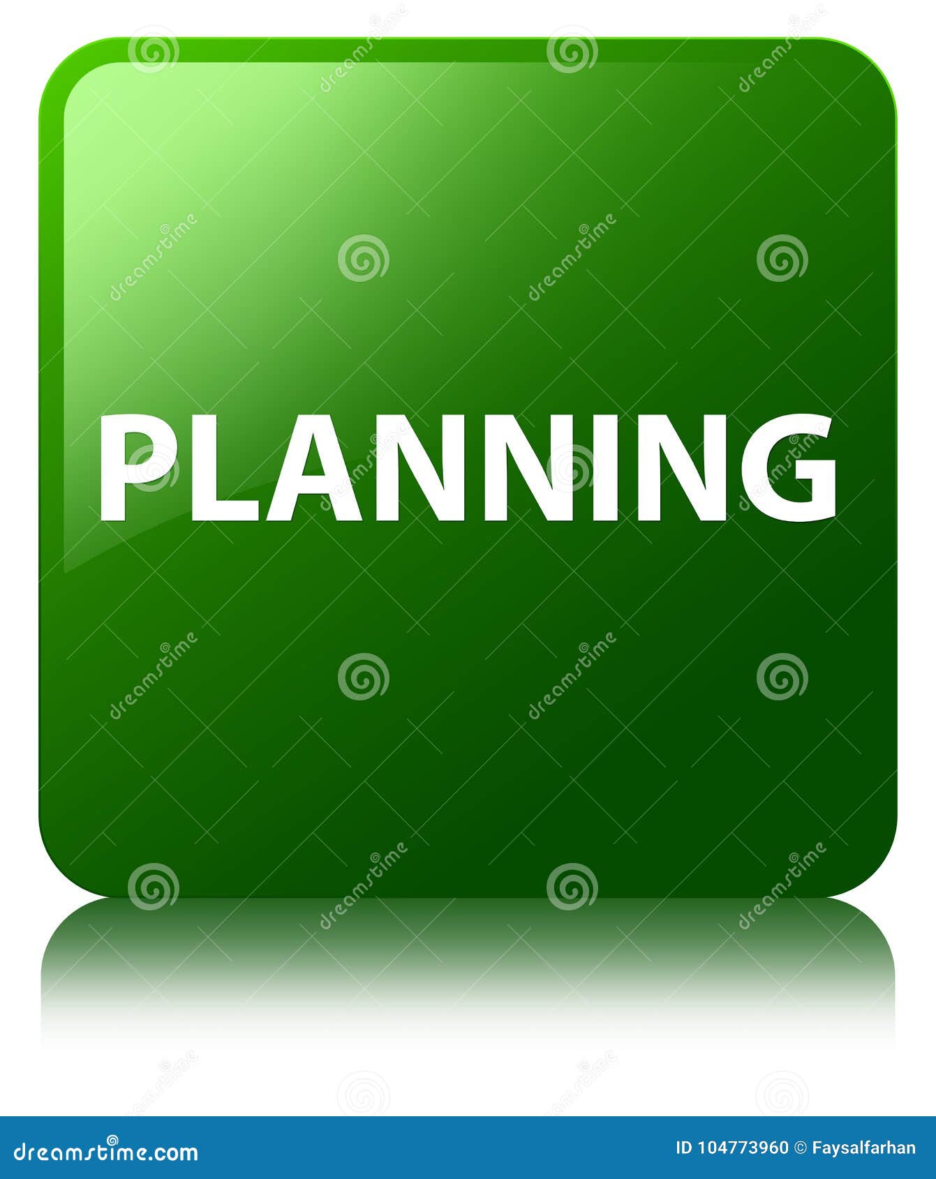 Planning Green Square Button Stock Illustration - Illustration of ...