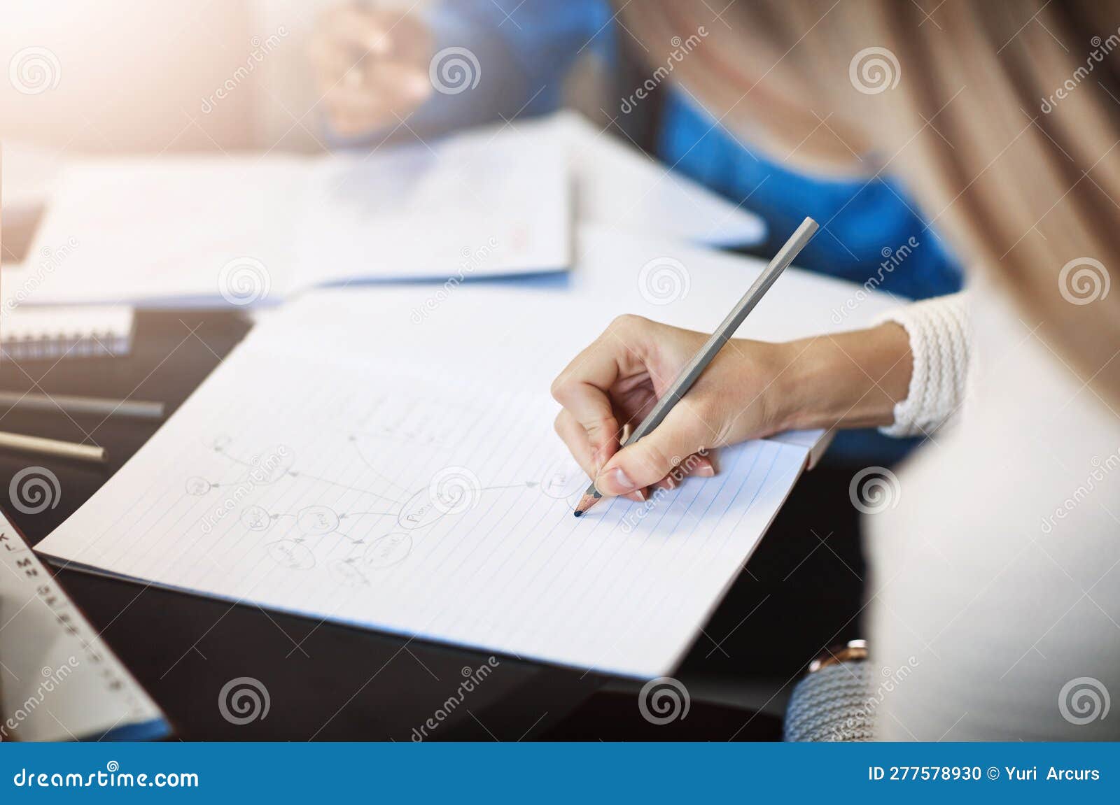 Planning for Her Successful Future. Closeup Shot of a University ...