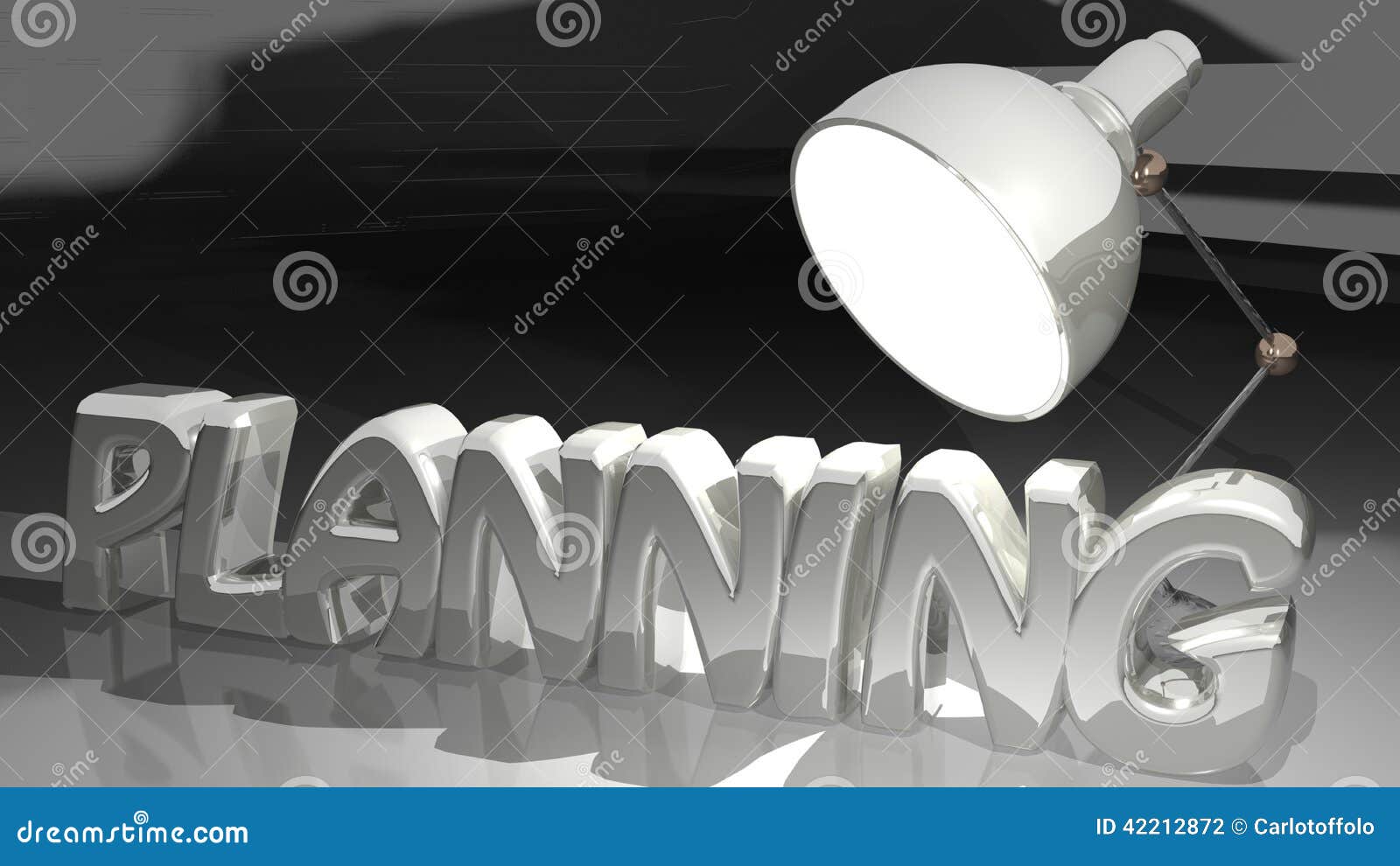 Planning highlighted stock illustration. Illustration of desklamp ...