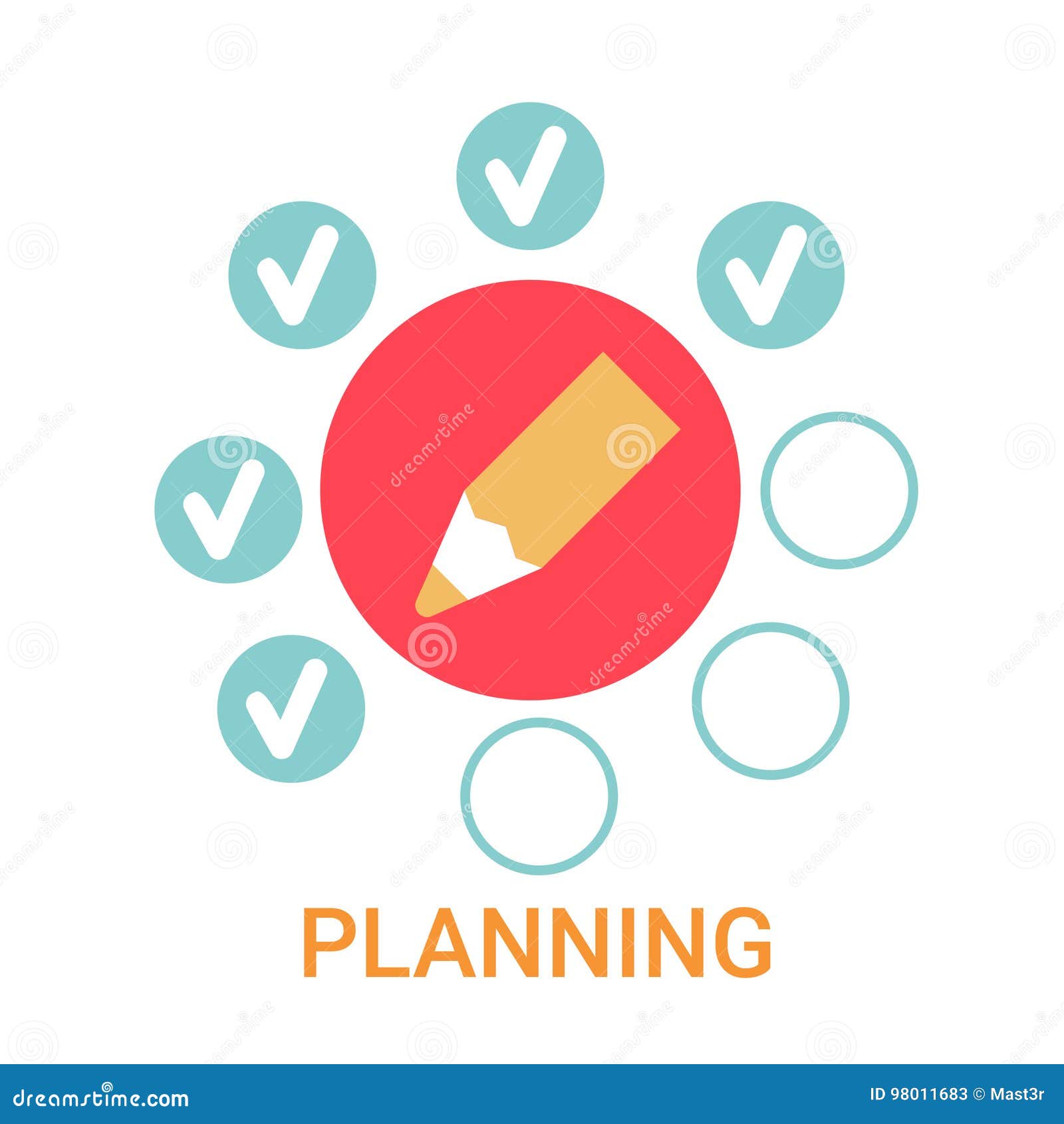 Planning Icon Business Strategy Development Banner Stock Vector ...