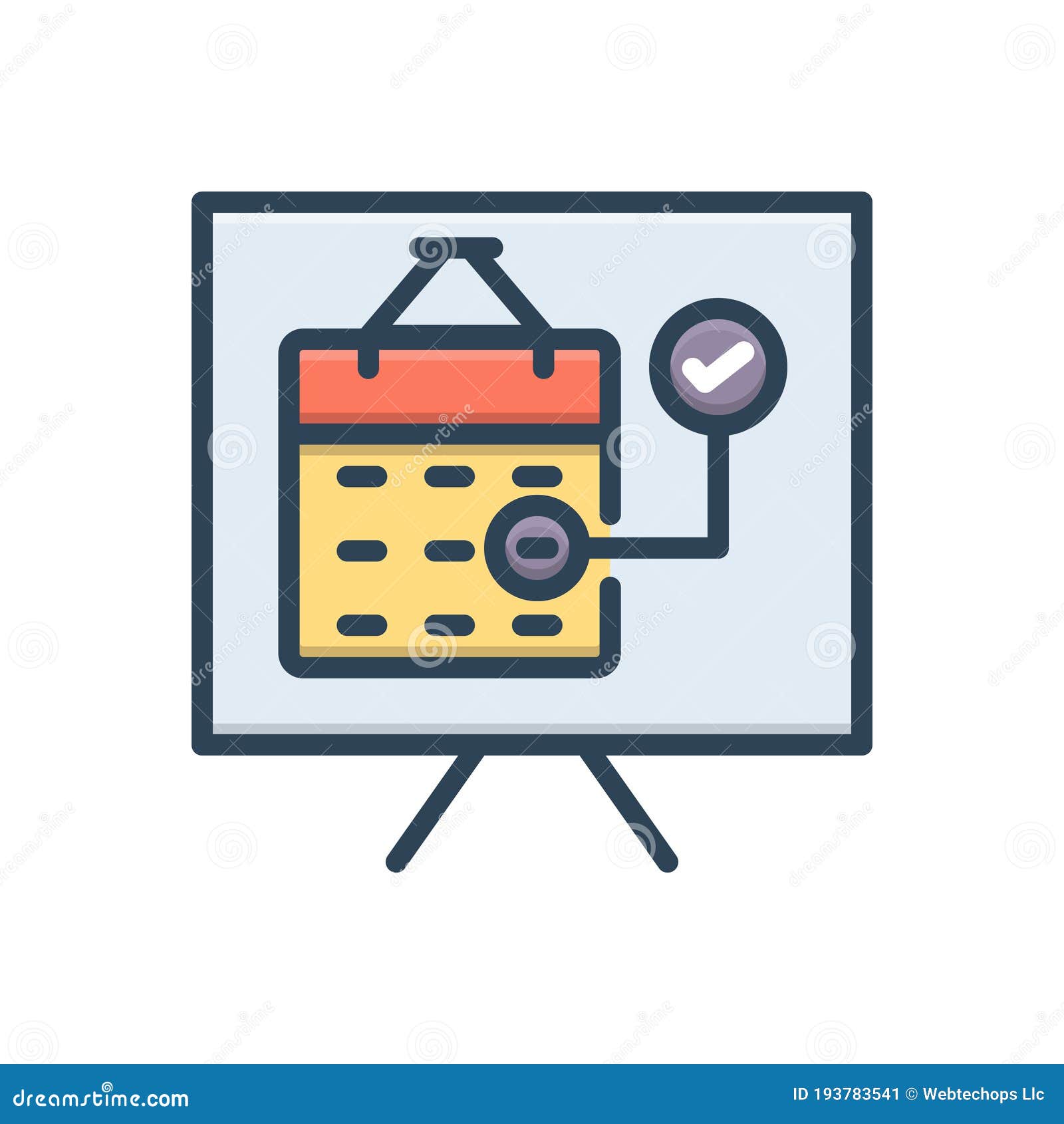Color Illustration Icon for Planning, Organizing and Convening Stock ...