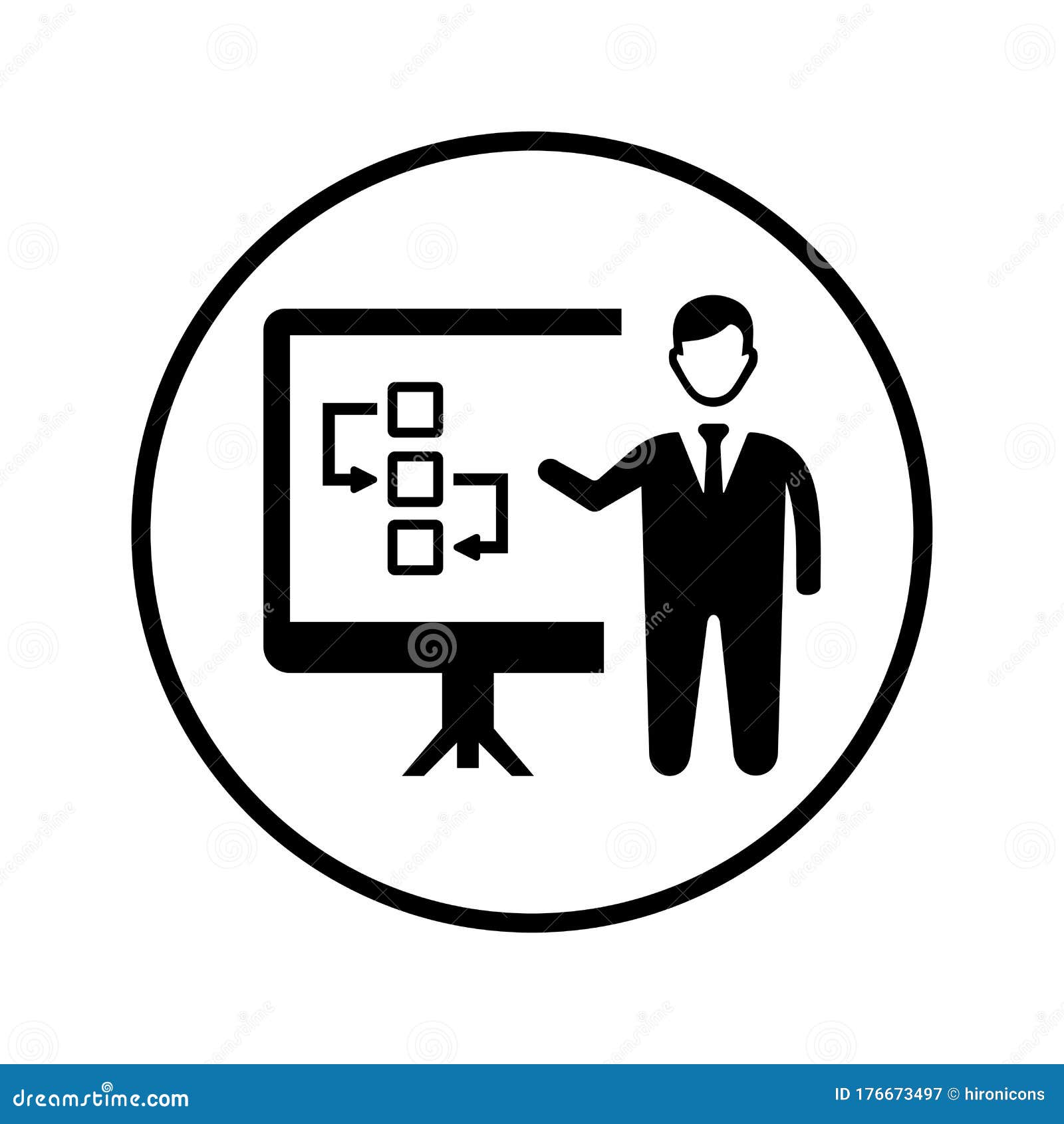Planning Icon, Strategy, Workflow Structure Stock Illustration ...