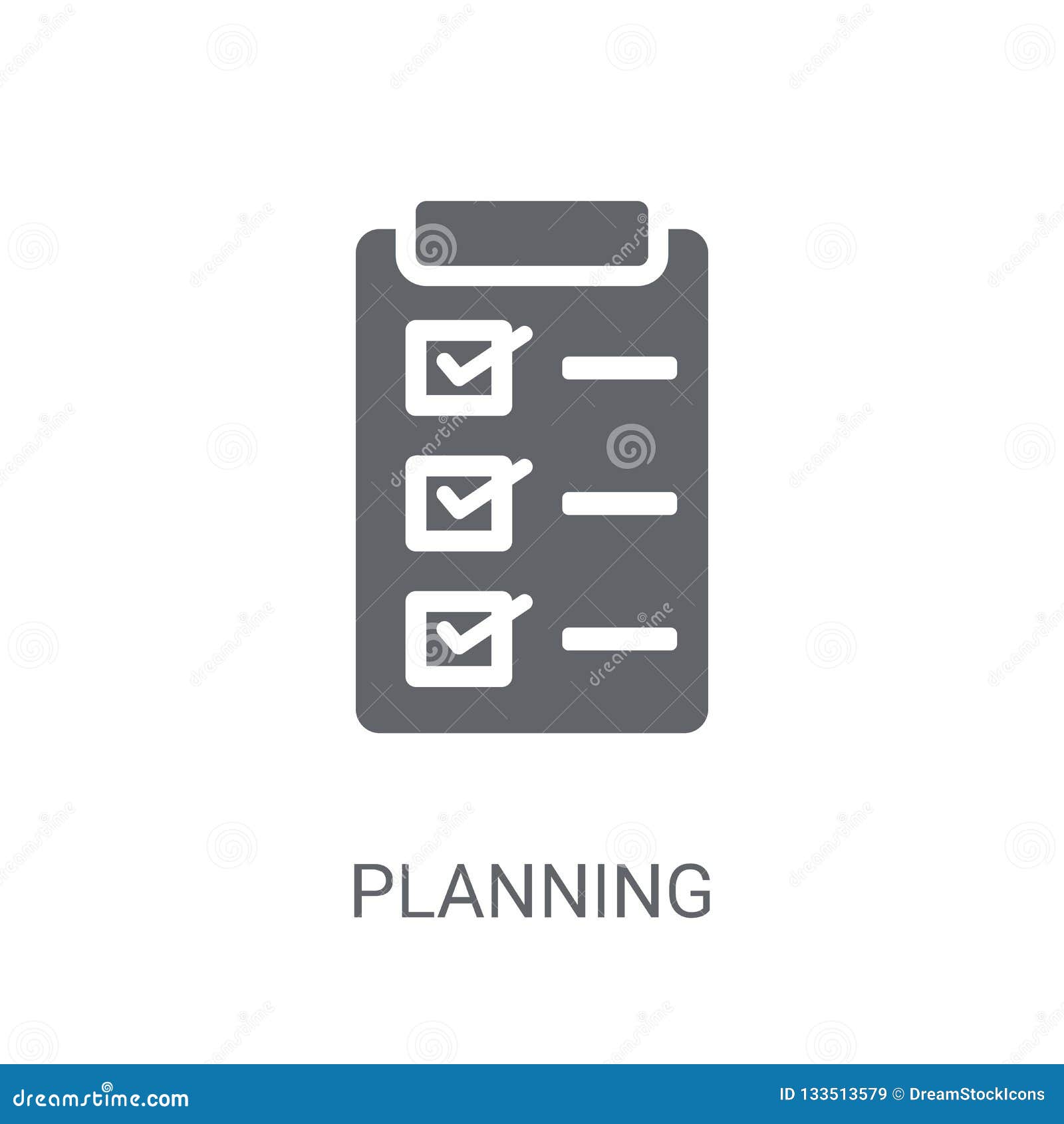 Planning Icon. Trendy Planning Logo Concept on White Background Stock ...