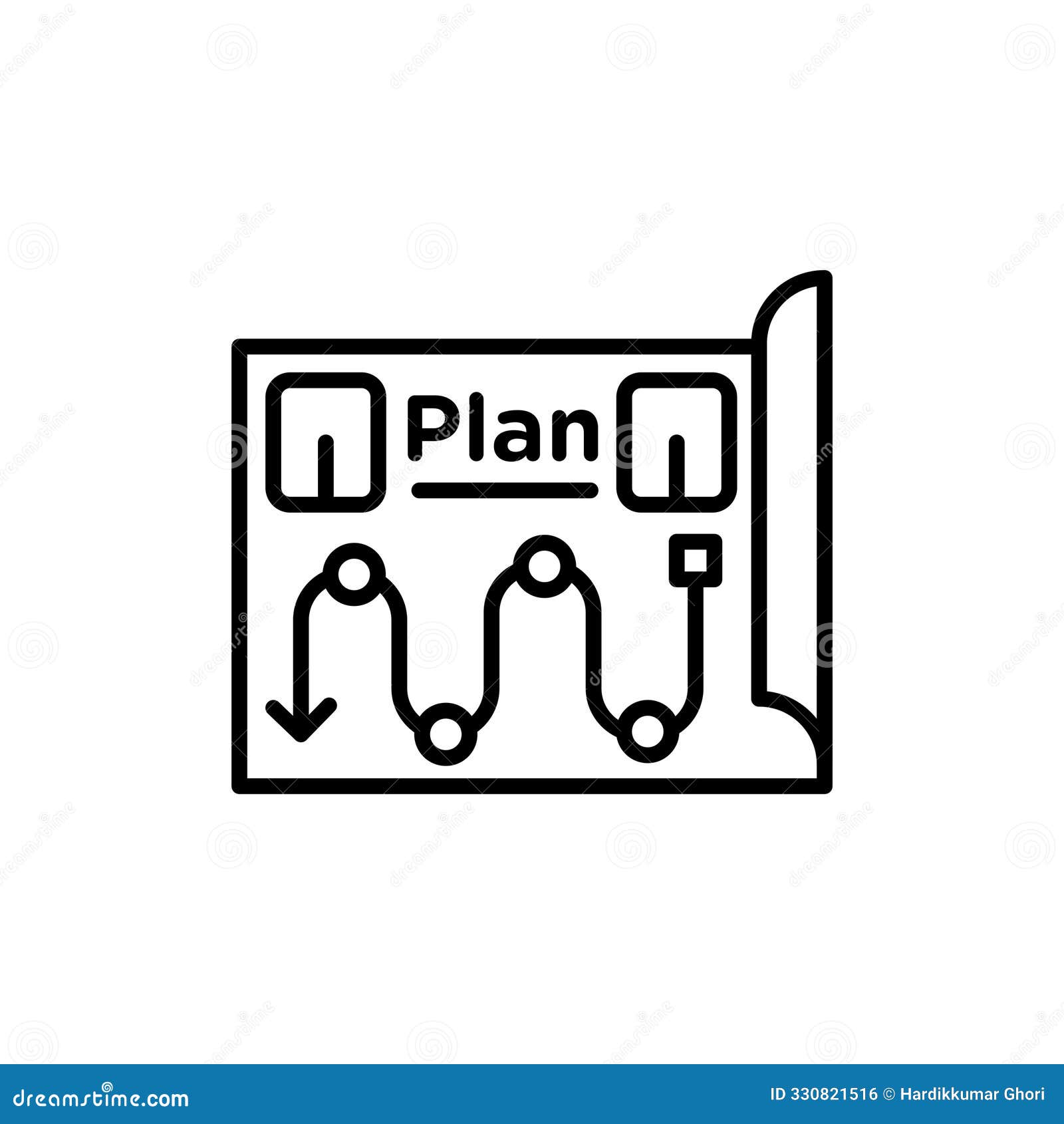 Planning icon stock vector. Illustration of planning - 330821516