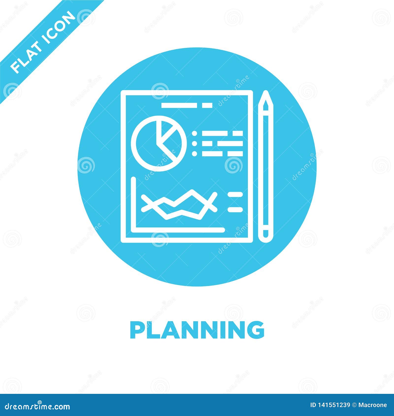 Planning Icon Vector. Thin Line Planning Outline Icon Vector ...