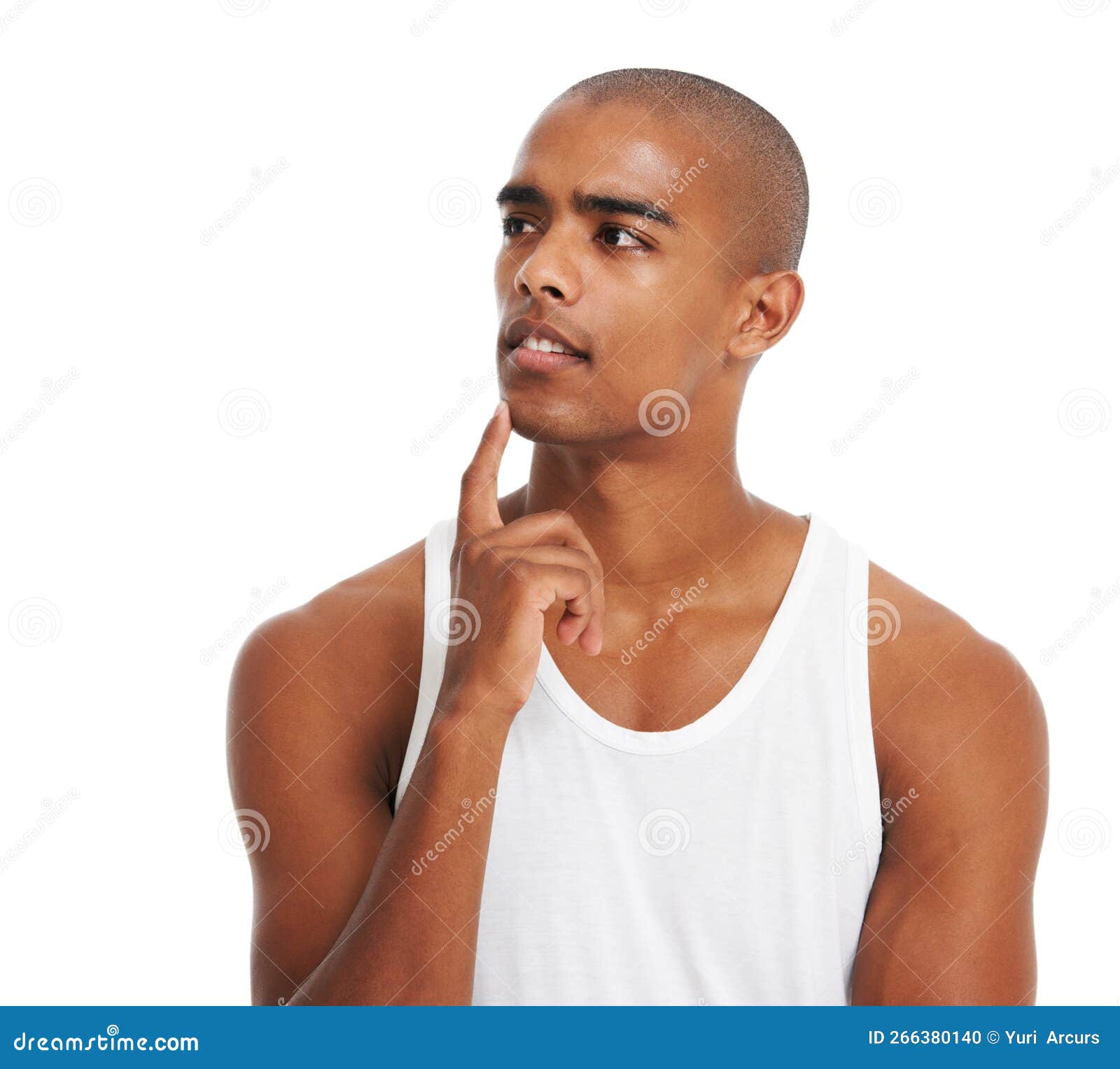 Planning, Ideas and Thinking Black Man with Inspiration, Vision and ...