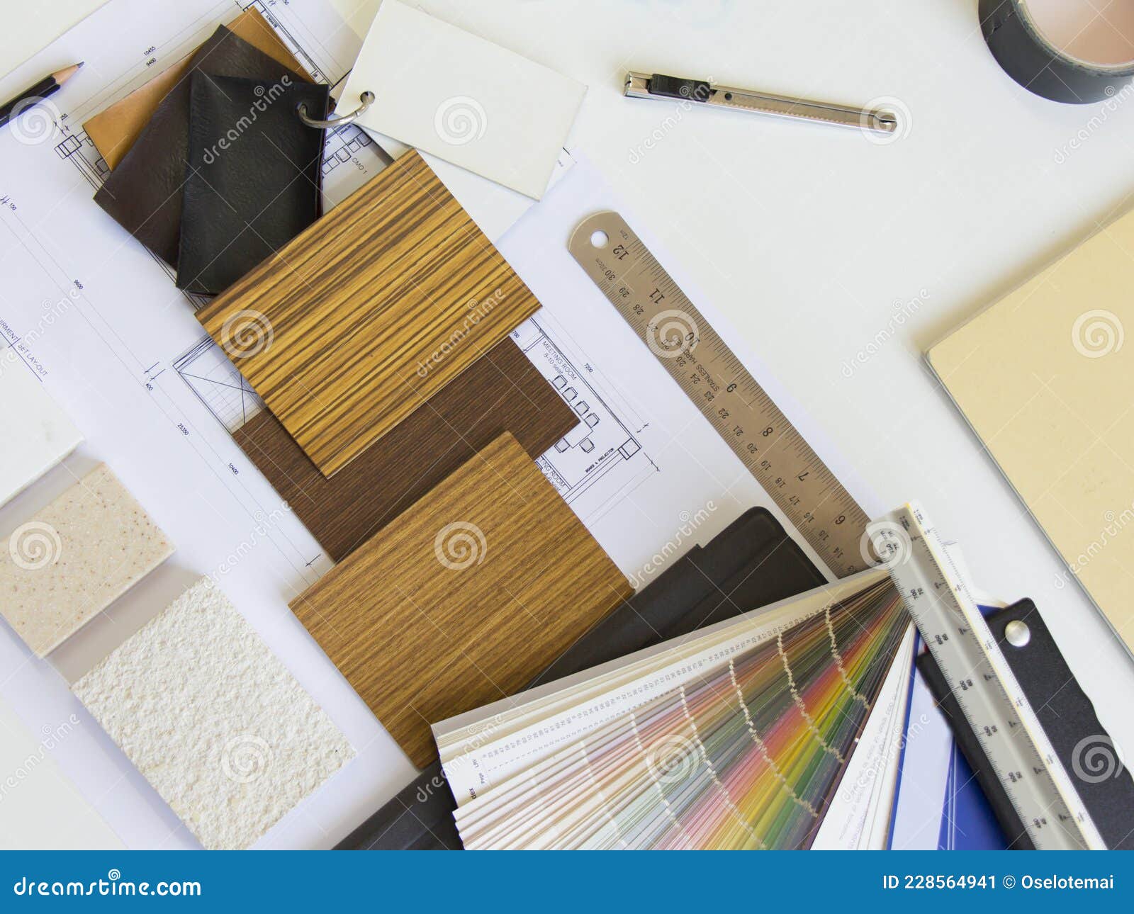 Image of Various Materials in Interior Construction. Stock Image ...