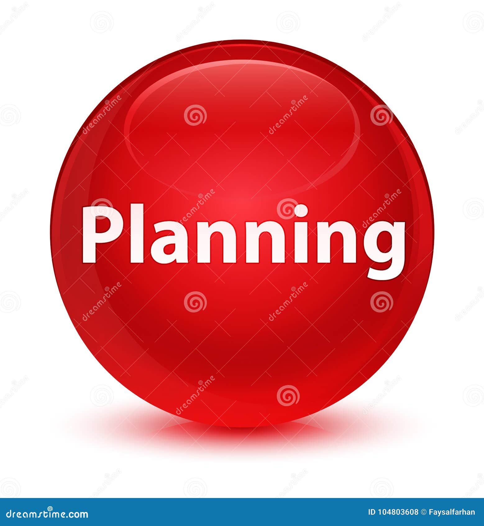 Planning Glassy Red Round Button Stock Illustration - Illustration of ...