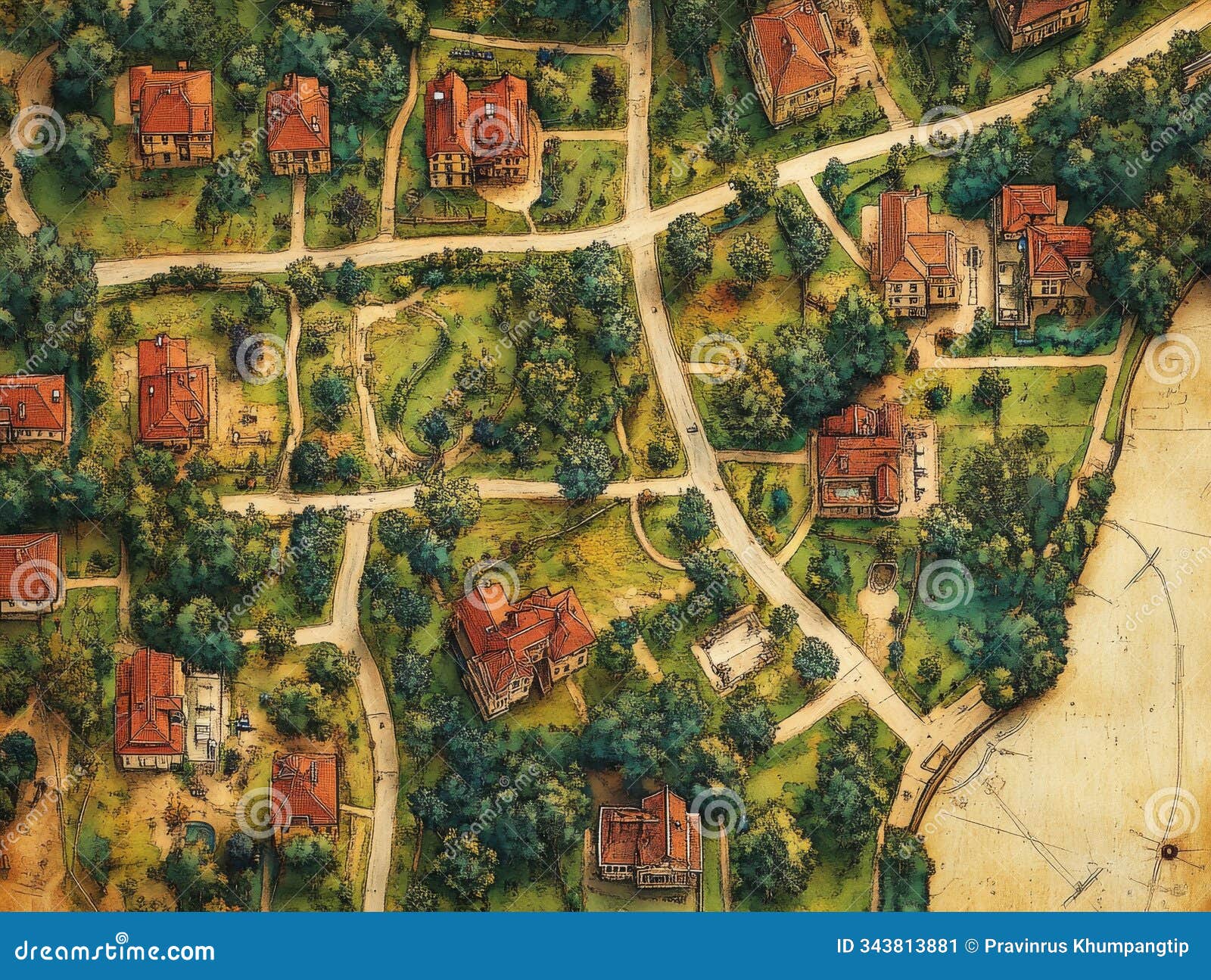 Planning Land Use Planning Local Town Planning and Cadaster Maps Stock ...