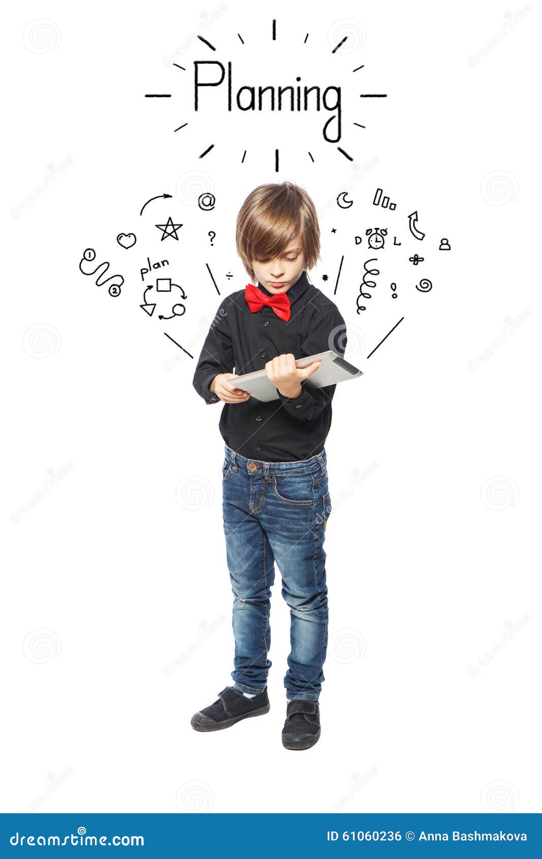 Planning from little boy stock photo. Image of expression - 61060236