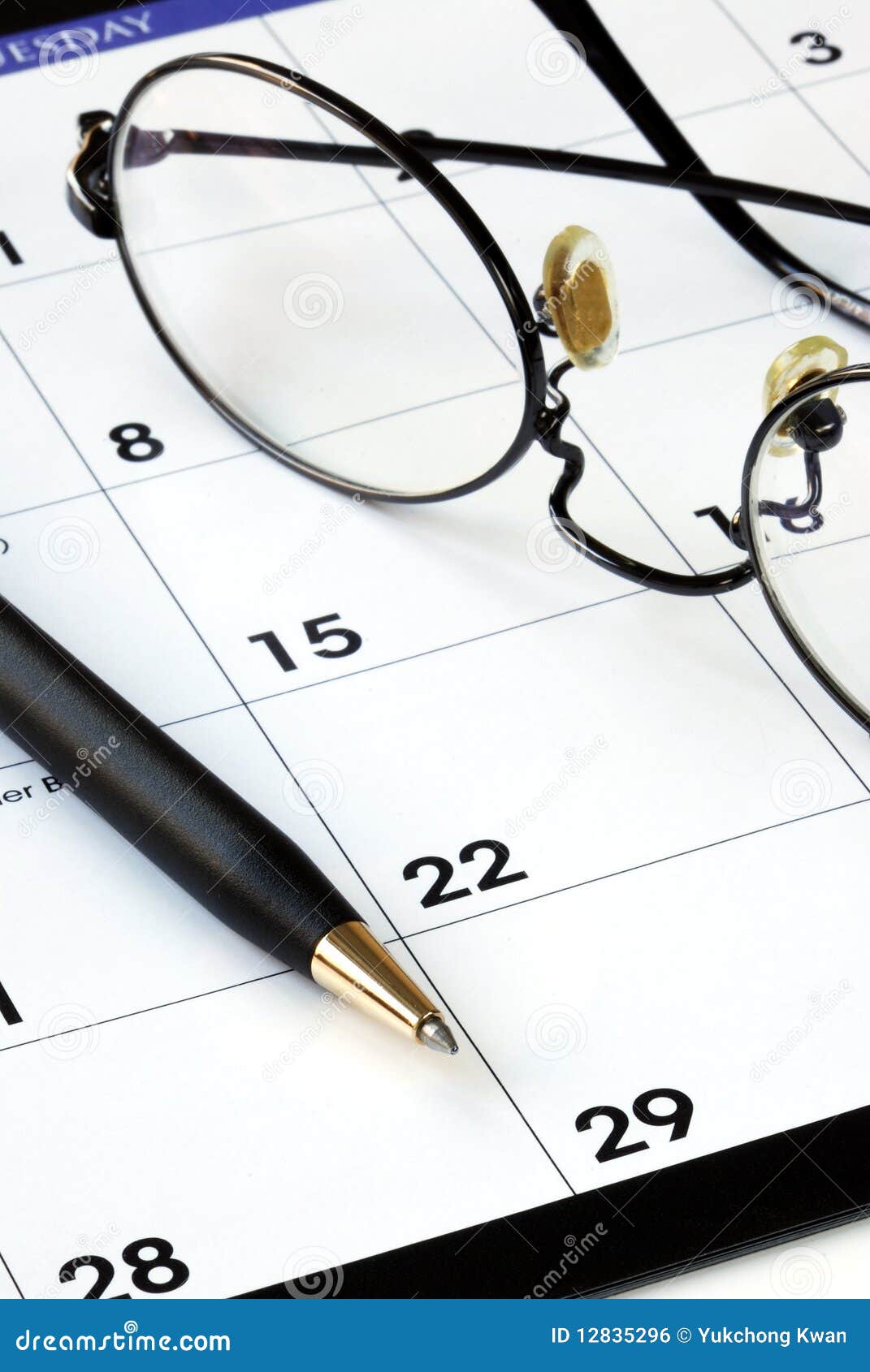 Planning the New Month from a Calendar Stock Photo - Image of meeting ...
