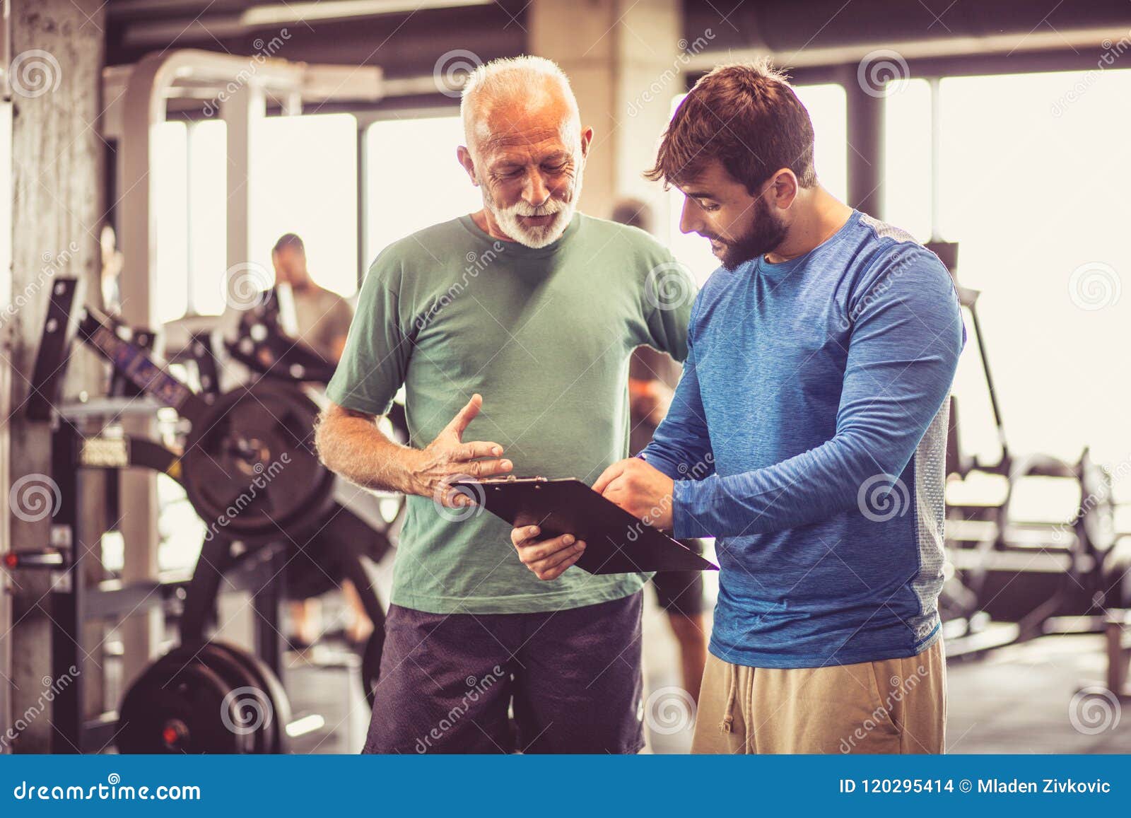 Planning next exercise. stock photo. Image of exercising - 120295414