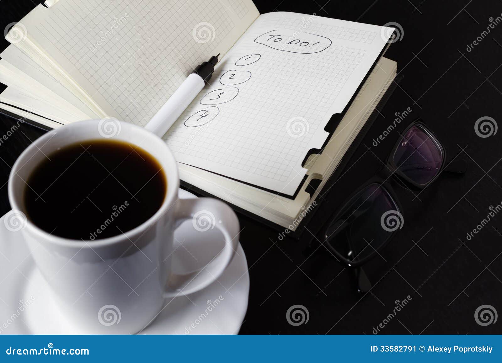 Planning Over a Cup of Coffee Stock Image - Image of message, business ...