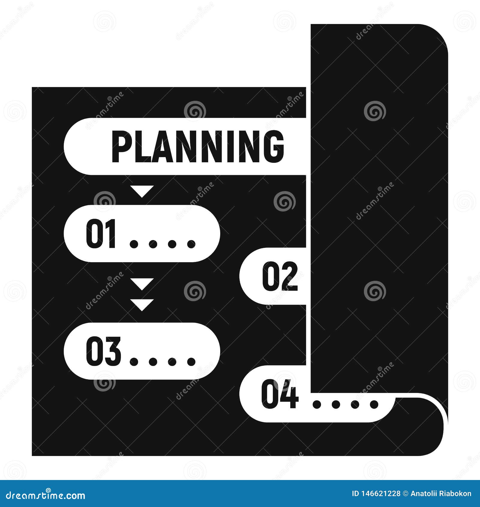 Planning Paper Icon, Simple Style Stock Vector - Illustration of ...