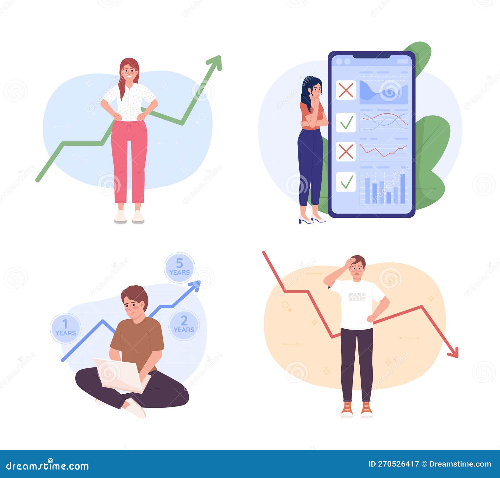 Planning Process in Budgeting Flat Concept Vector Spot Illustration ...