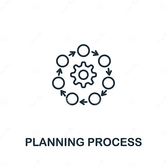 Planning Process Icon. Monochrome Simple Product Management Icon for ...