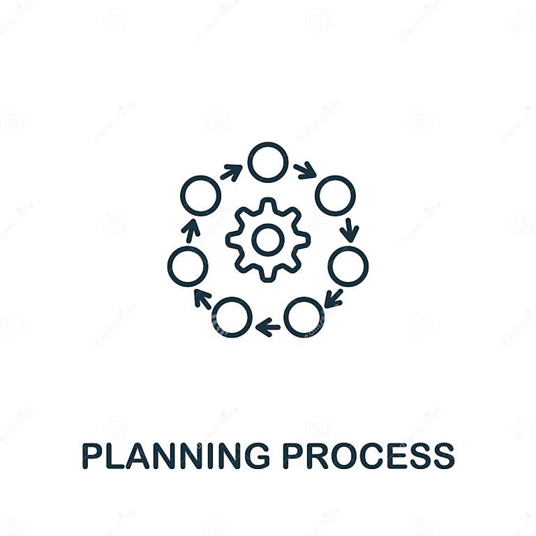 Planning Process Icon. Monochrome Simple Product Management Icon for ...