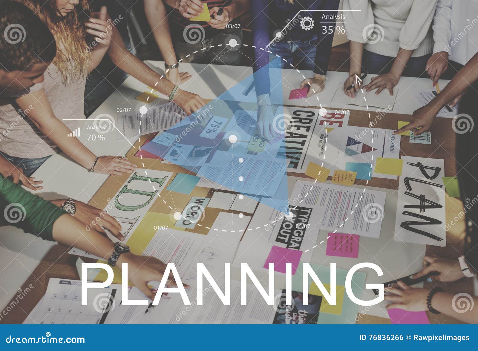 Planning Progress Discussion Strategy Brainstorming Concept Stock Photo ...