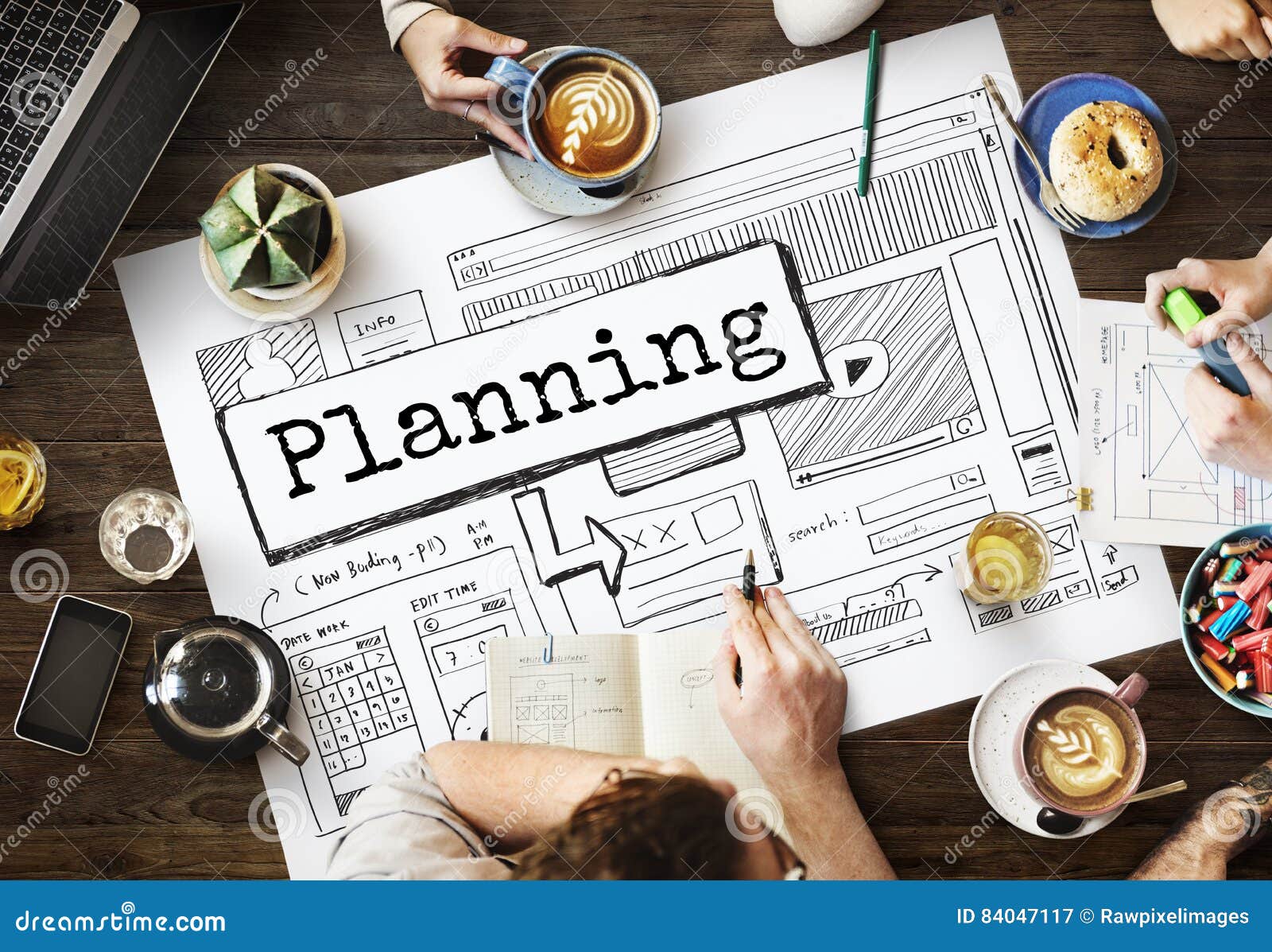 Planning Progress Solutions Guide Design Concept Stock Image - Image of ...
