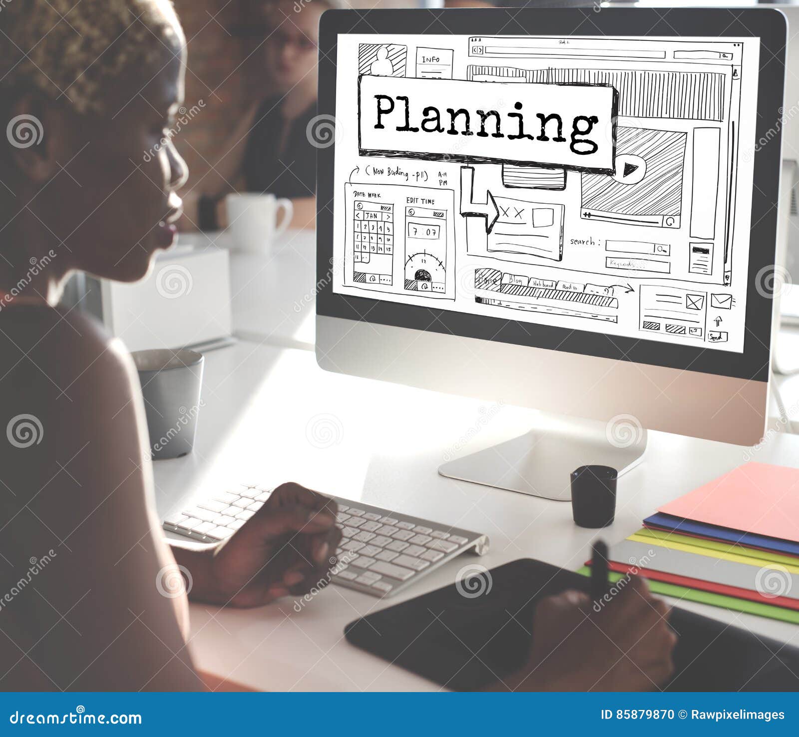 Planning Progress Solutions Guide Design Concept Stock Photo - Image of ...