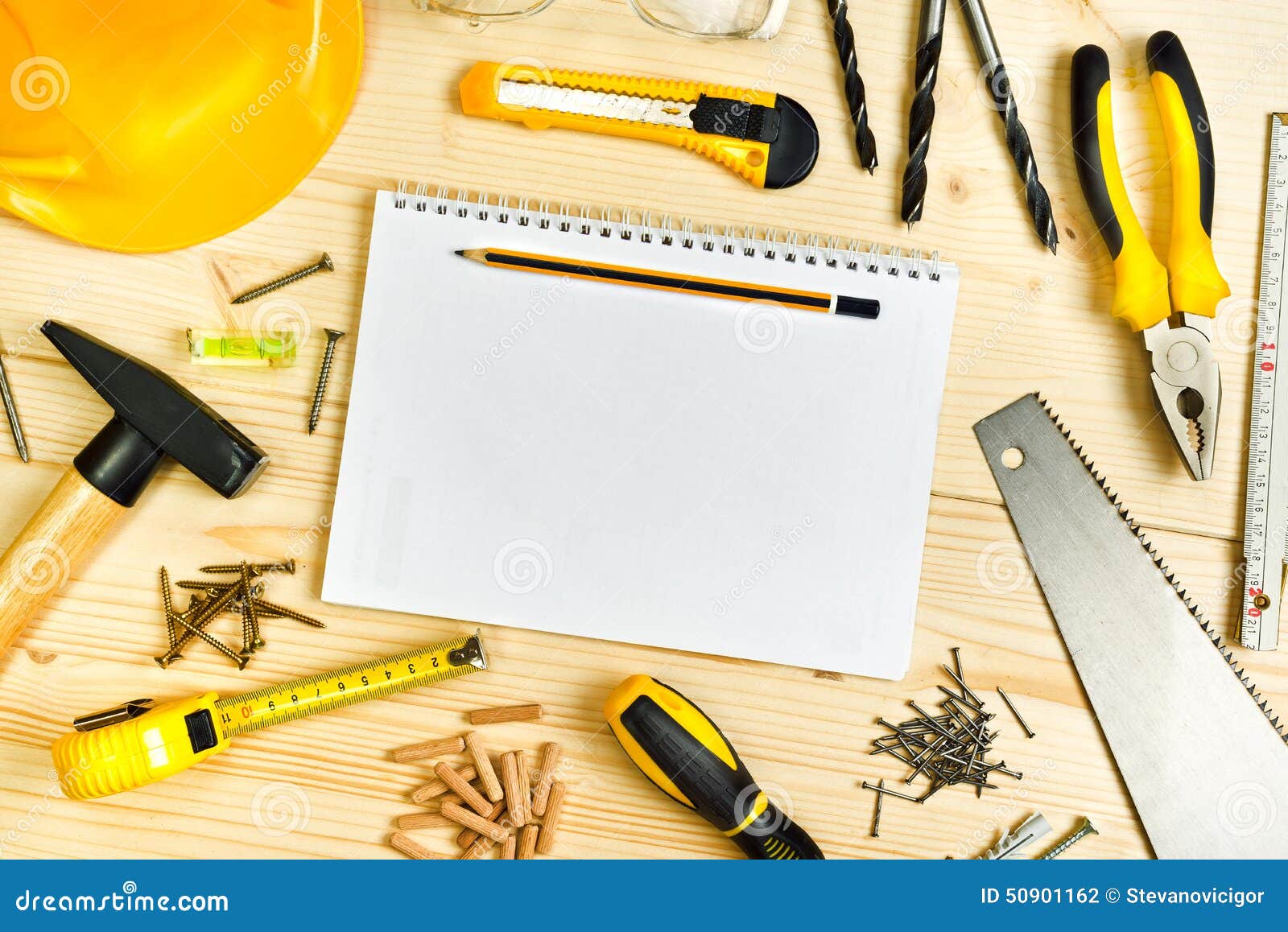 Planning a Project in Carpentry and Woodwork Industry Stock Photo ...