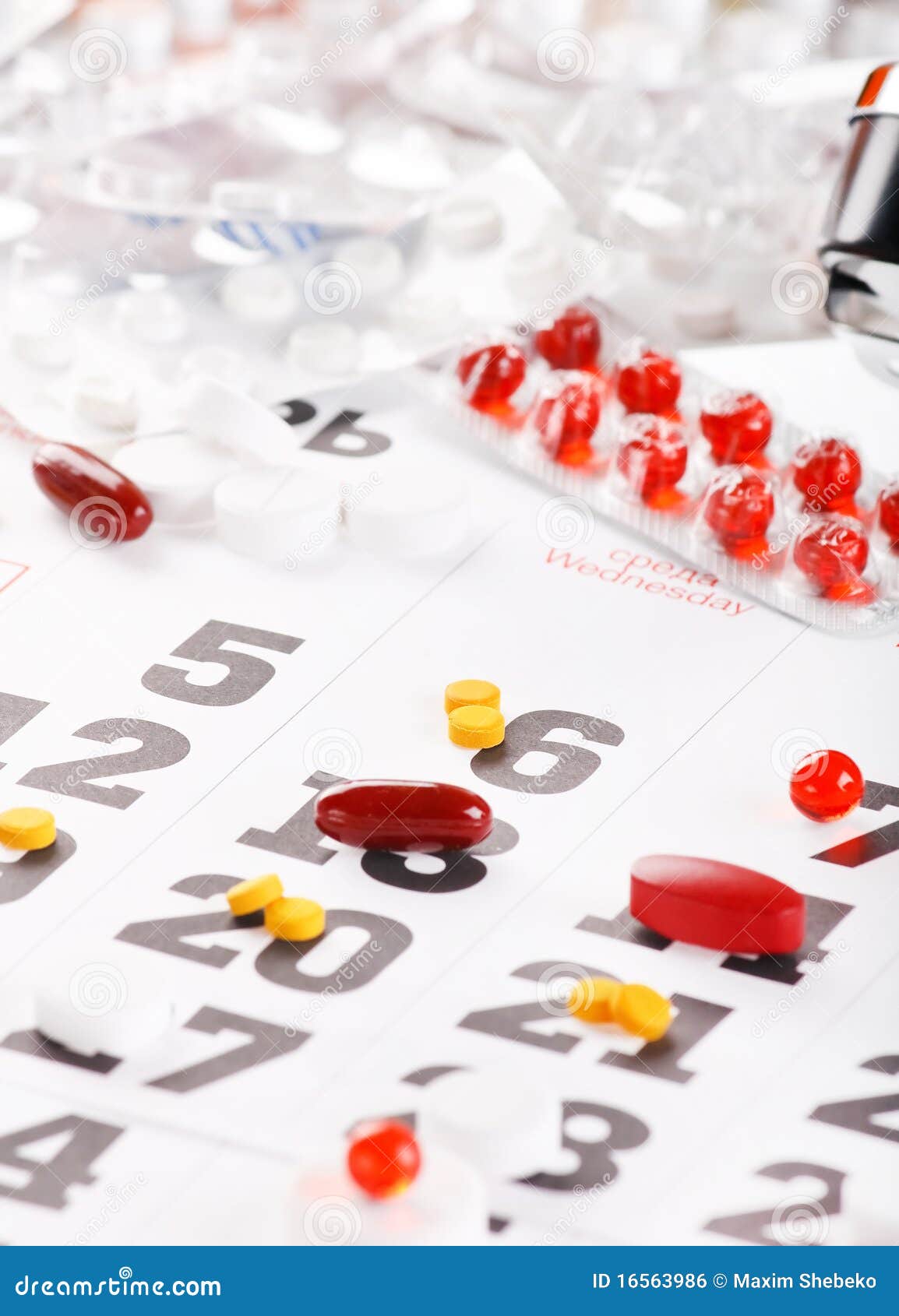 Planning of Reception of Tablets Stock Photo - Image of dosage ...