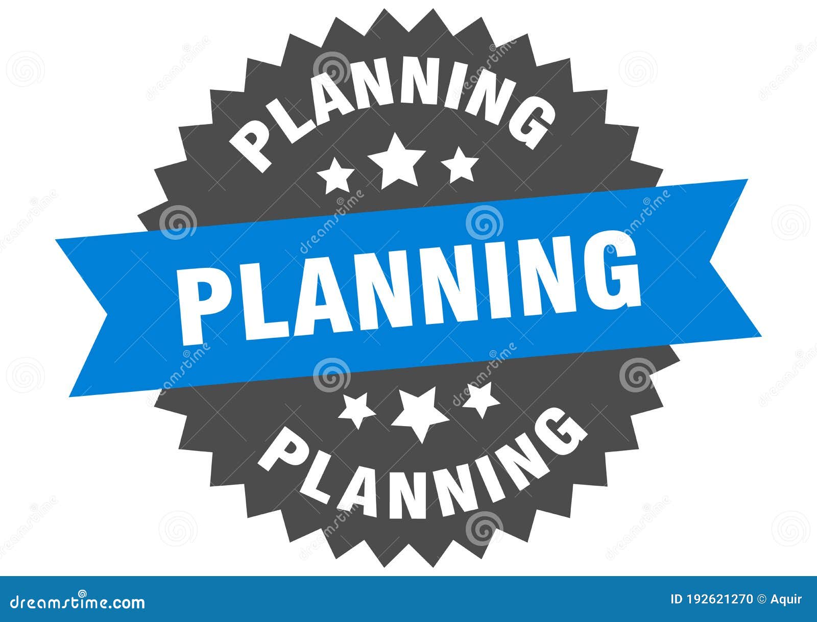 Planning Sign. Planning Round Isolated Ribbon Label Stock Vector ...