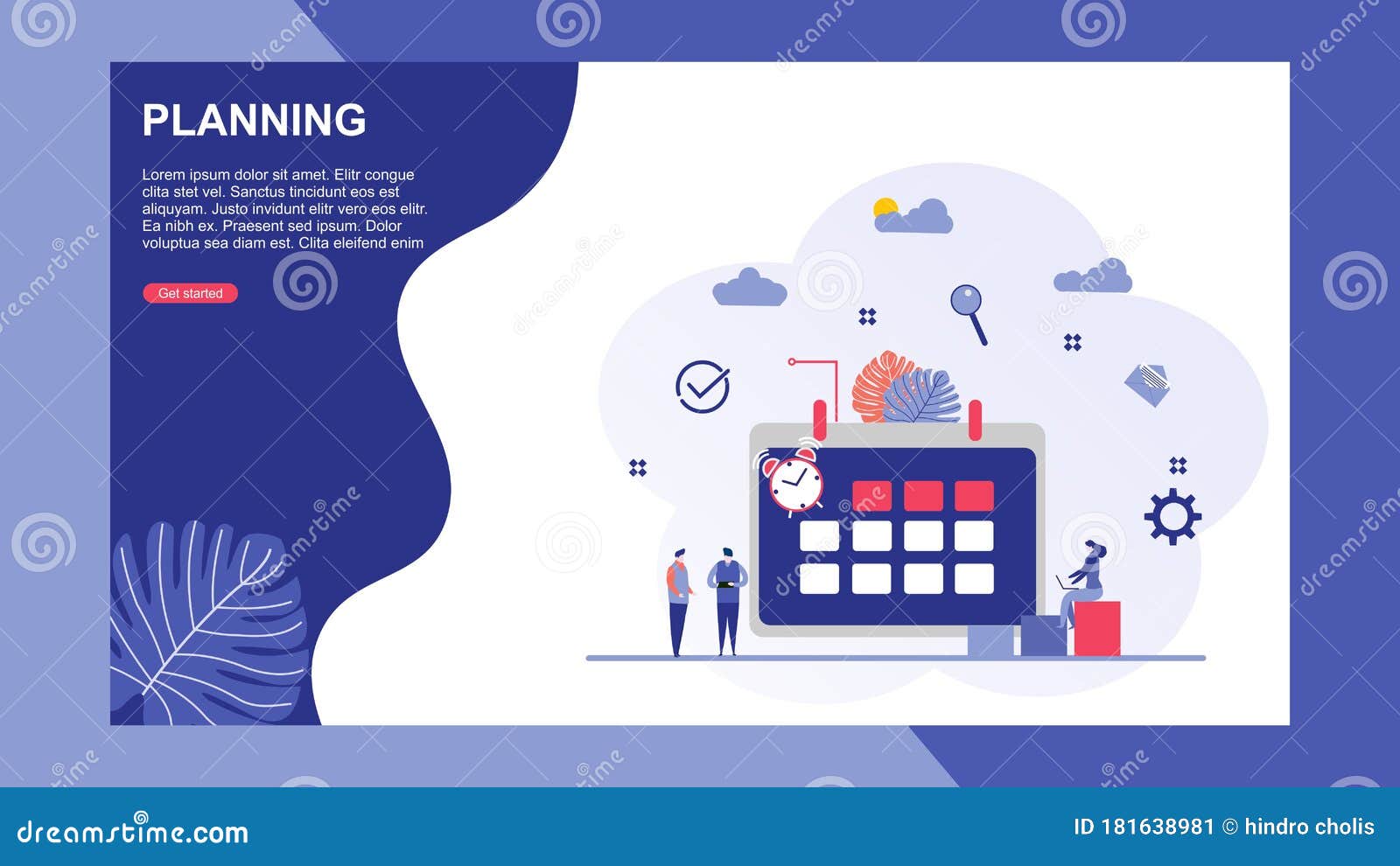 Planning Schedule and Calendar Concept. Stock Vector - Illustration of ...
