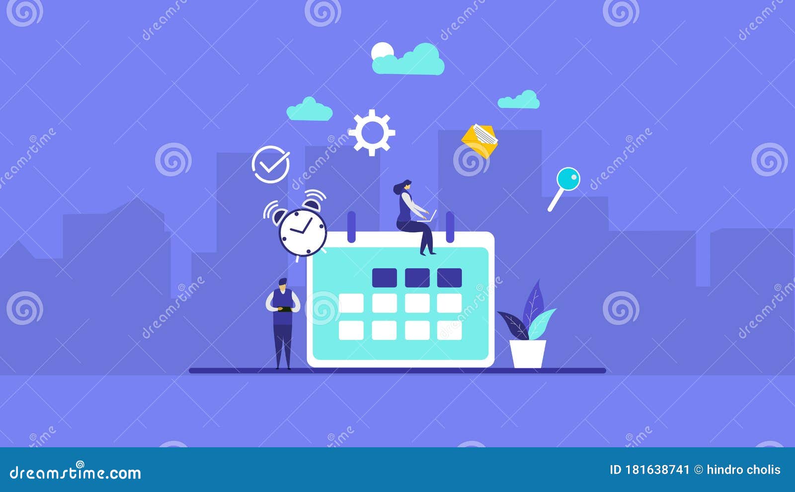 Planning Schedule and Calendar Concept. Stock Vector - Illustration of ...