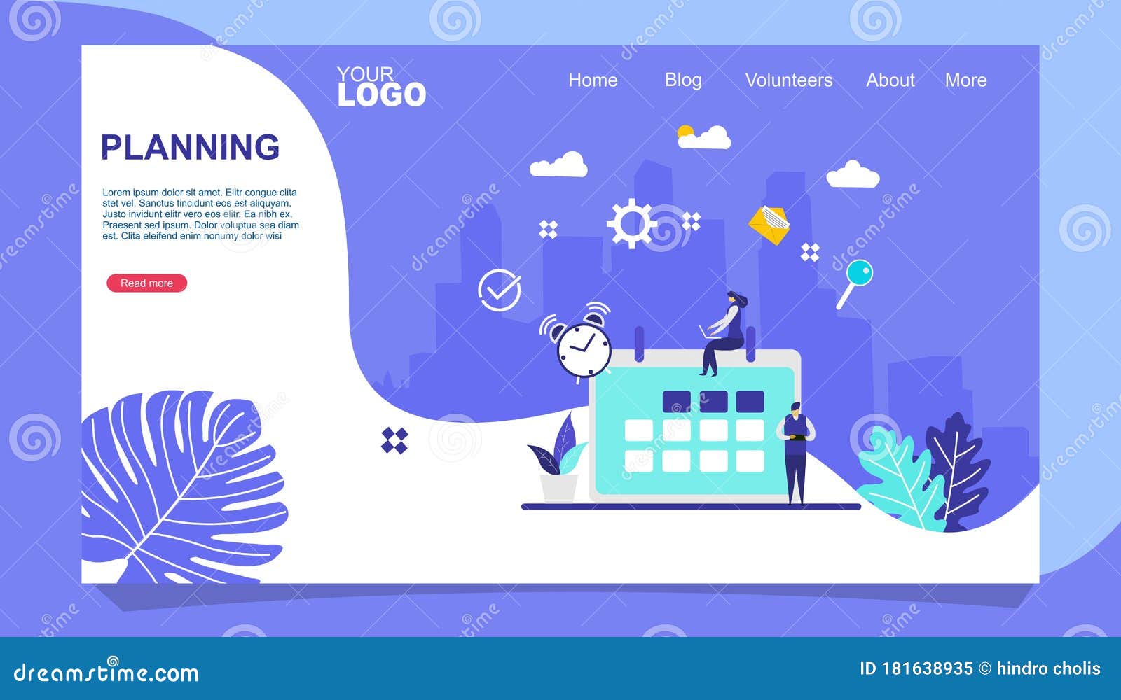 Planning Schedule and Calendar Concept. Stock Vector - Illustration of ...