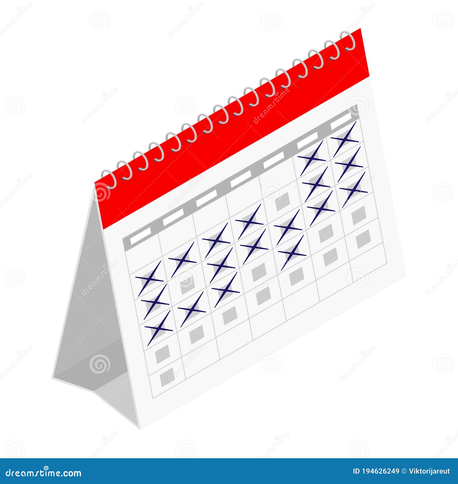 Planning Schedule and Calendar Concept. Vector. Isometric View Stock ...