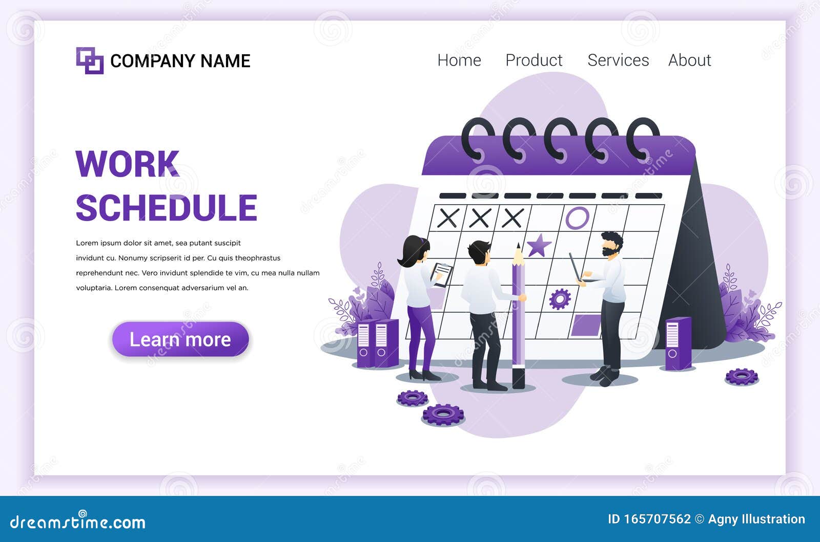 Planning Schedule Concept, People Filling Out The Schedule On Giant ...