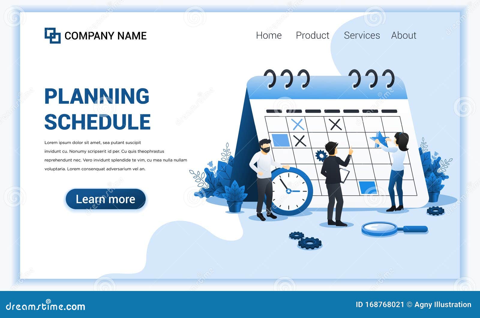 Planning Schedule Concept. People Filling Out the Schedule on Giant ...