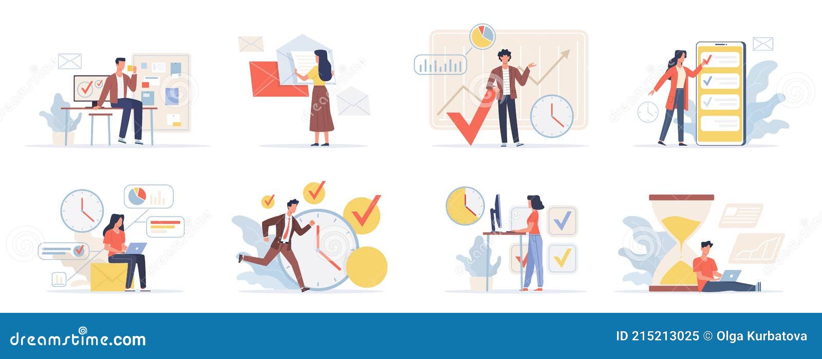Project Time Schedule Vector Illustration | CartoonDealer.com #58409054
