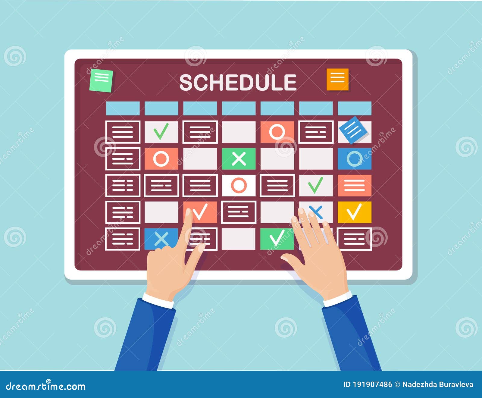 Planning Schedule on Task Board Concept. Planner, Calendar on ...