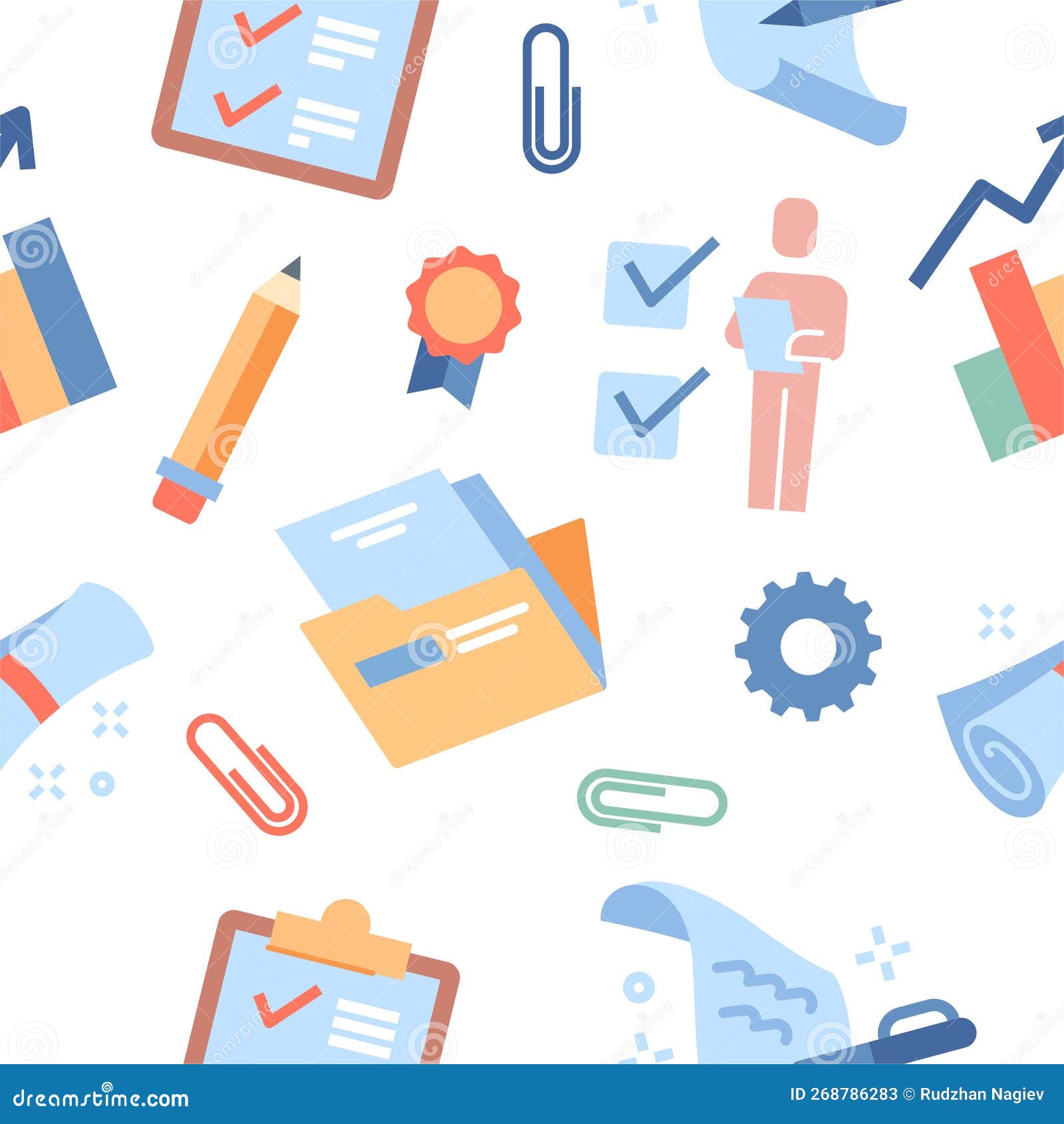 Planning seamless pattern stock vector. Illustration of plan - 268786283